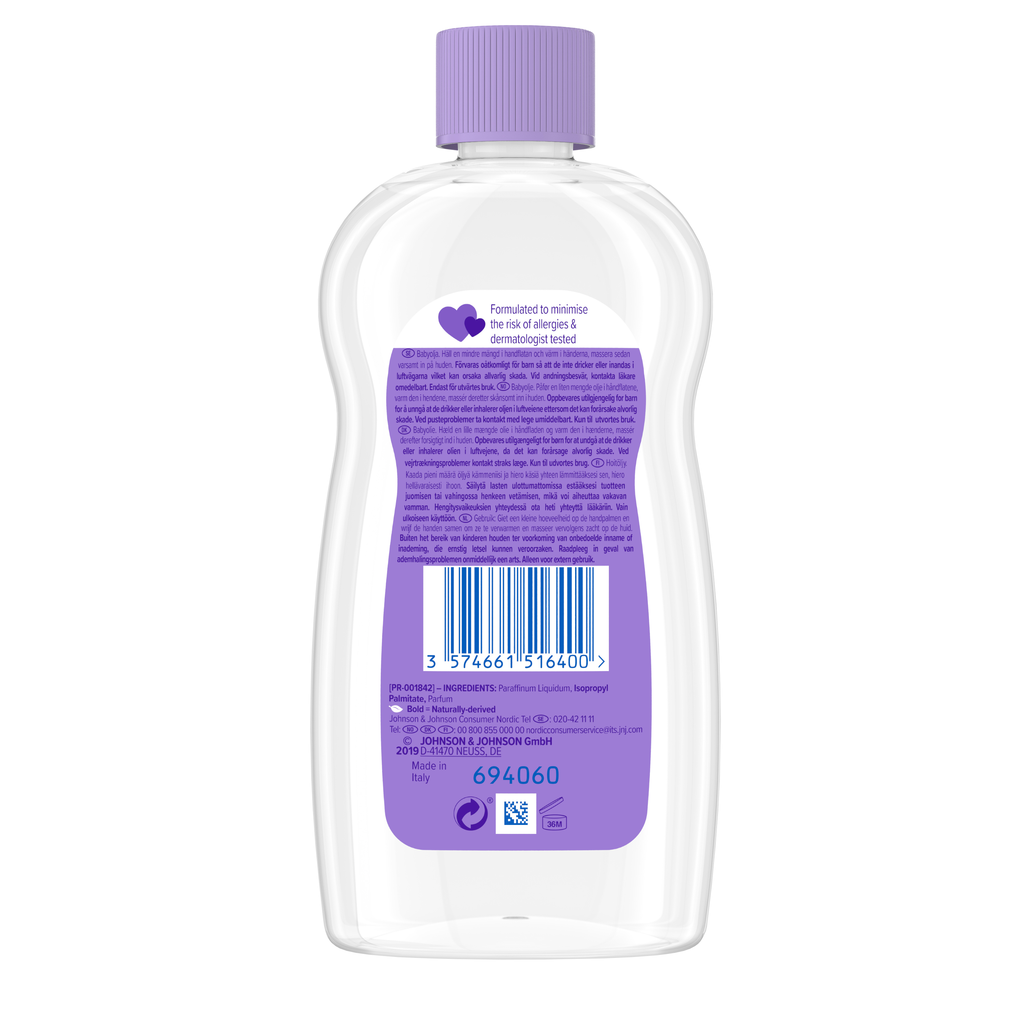 Natusan by Johnson's® Bedtime Oil, 300 ml - Dusj og bad - Farmasiet.no