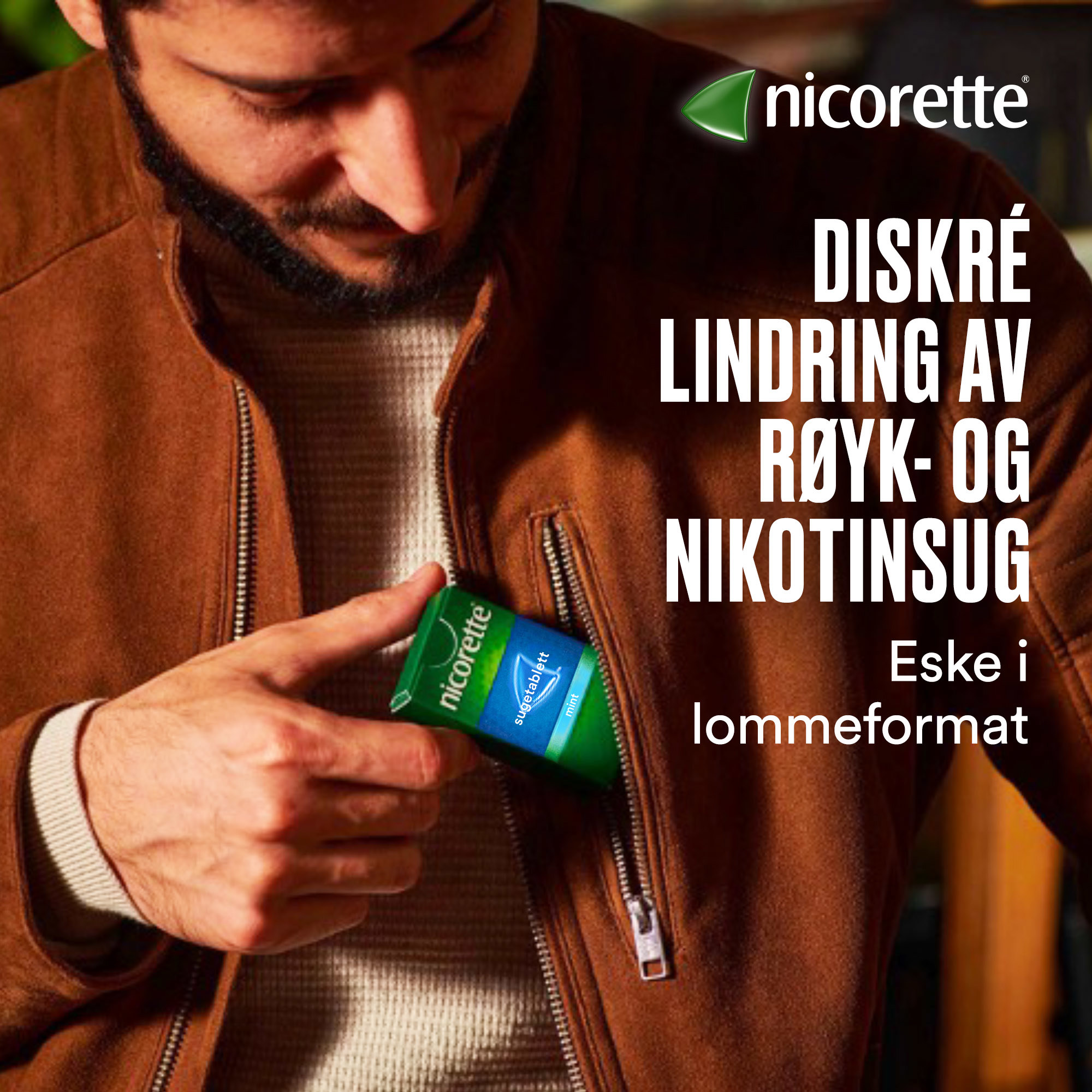 Nicorette 2 mg sugetabletter, Mint, 40 stk. - Røykeslutt - Farmasiet.no