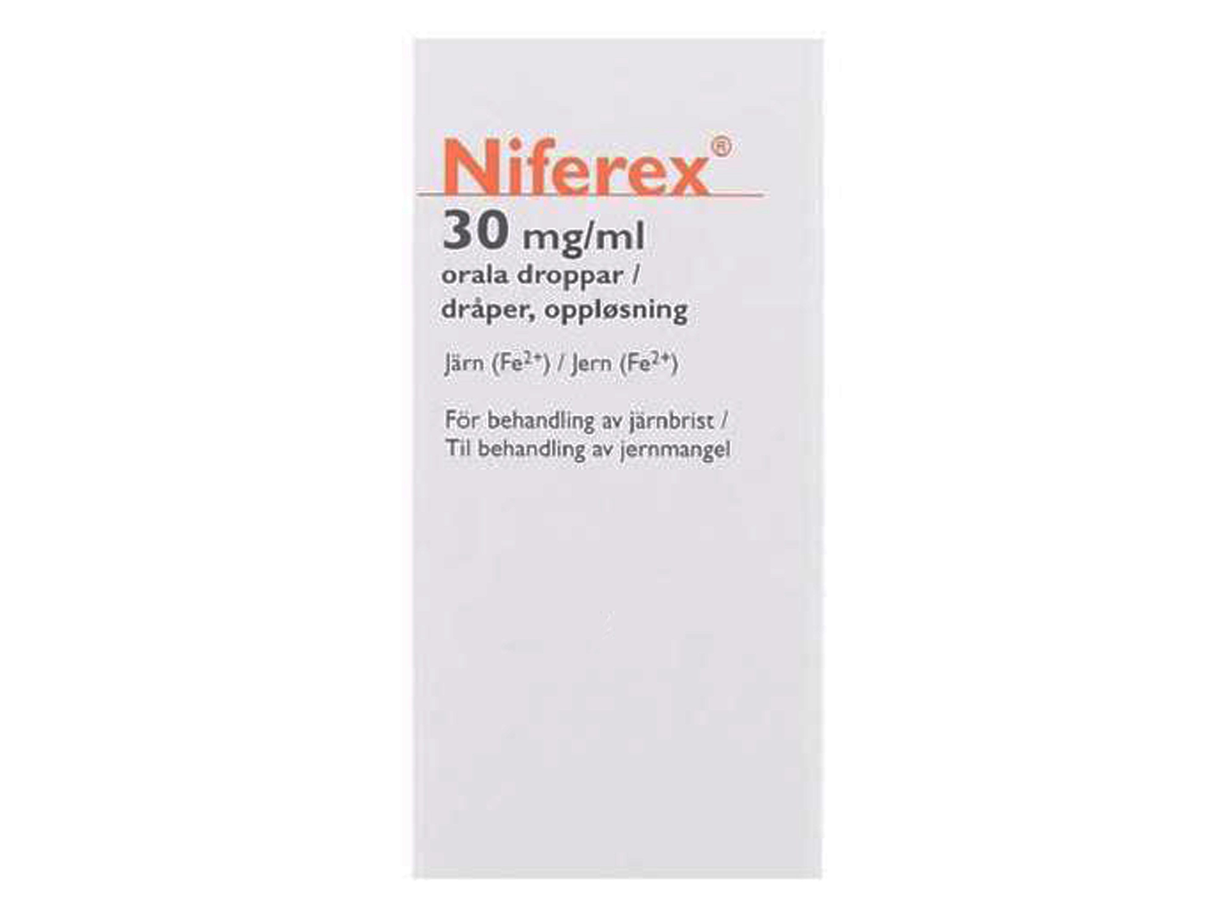 Niferex Dråper 30mg/ml, 30 ml. - Vitaminer og mineraler - Farmasiet.no