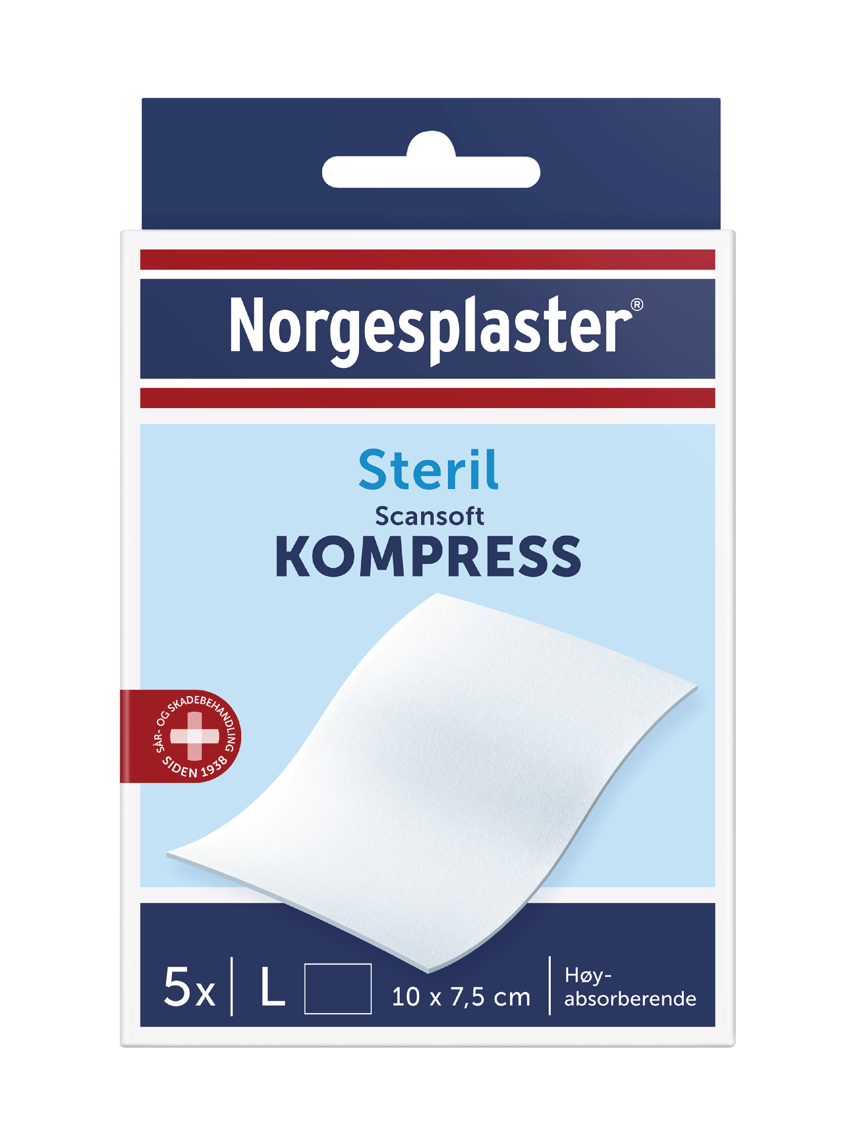 Norgesplaster Scansoft kompress, 10x7,5 cm, 5 stk. - Førstehjelp ...
