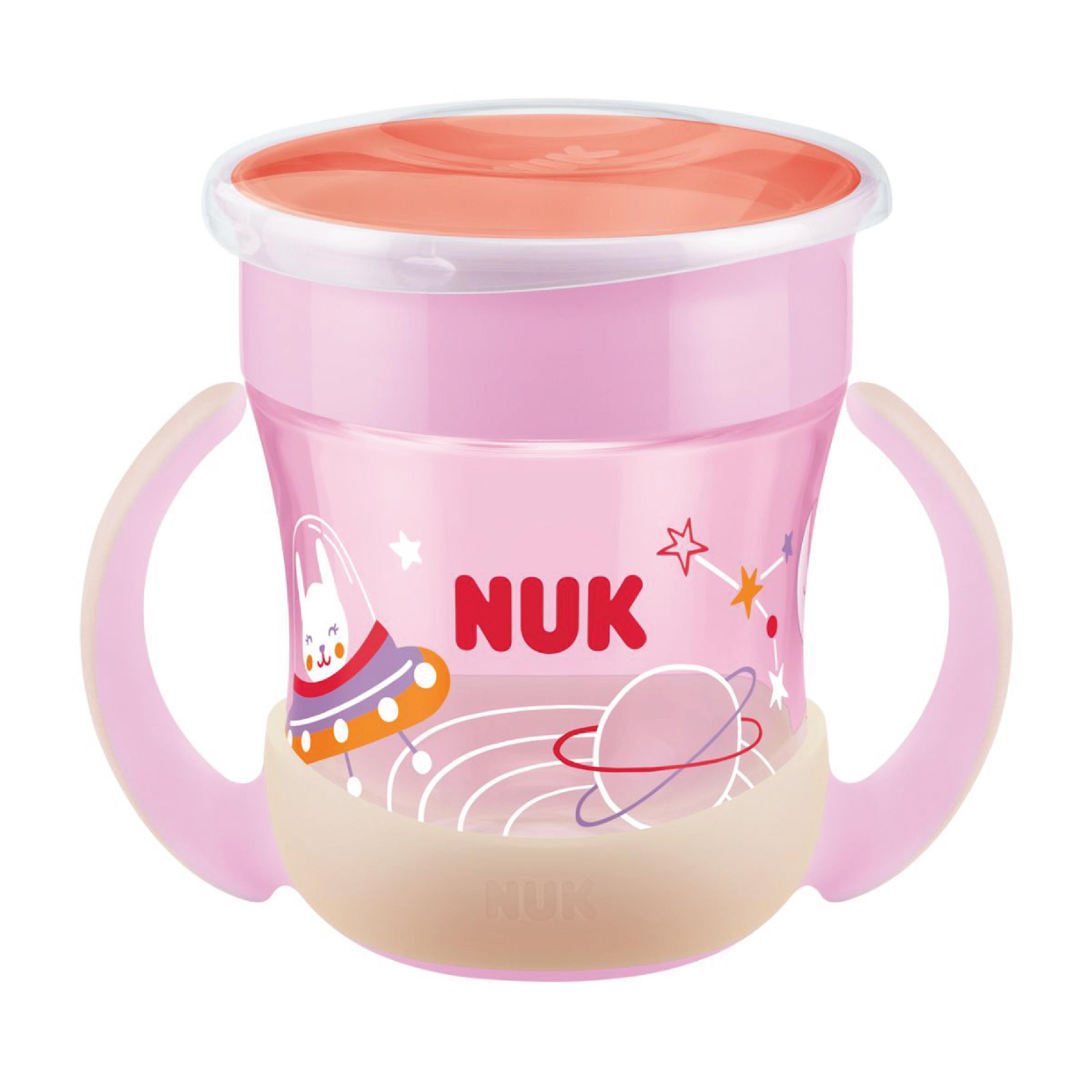 NUK Evolution Mini Magic Cup Glow In The Dark, 6 mnd, lilla, 160 ml - Flasker, kopper og ...