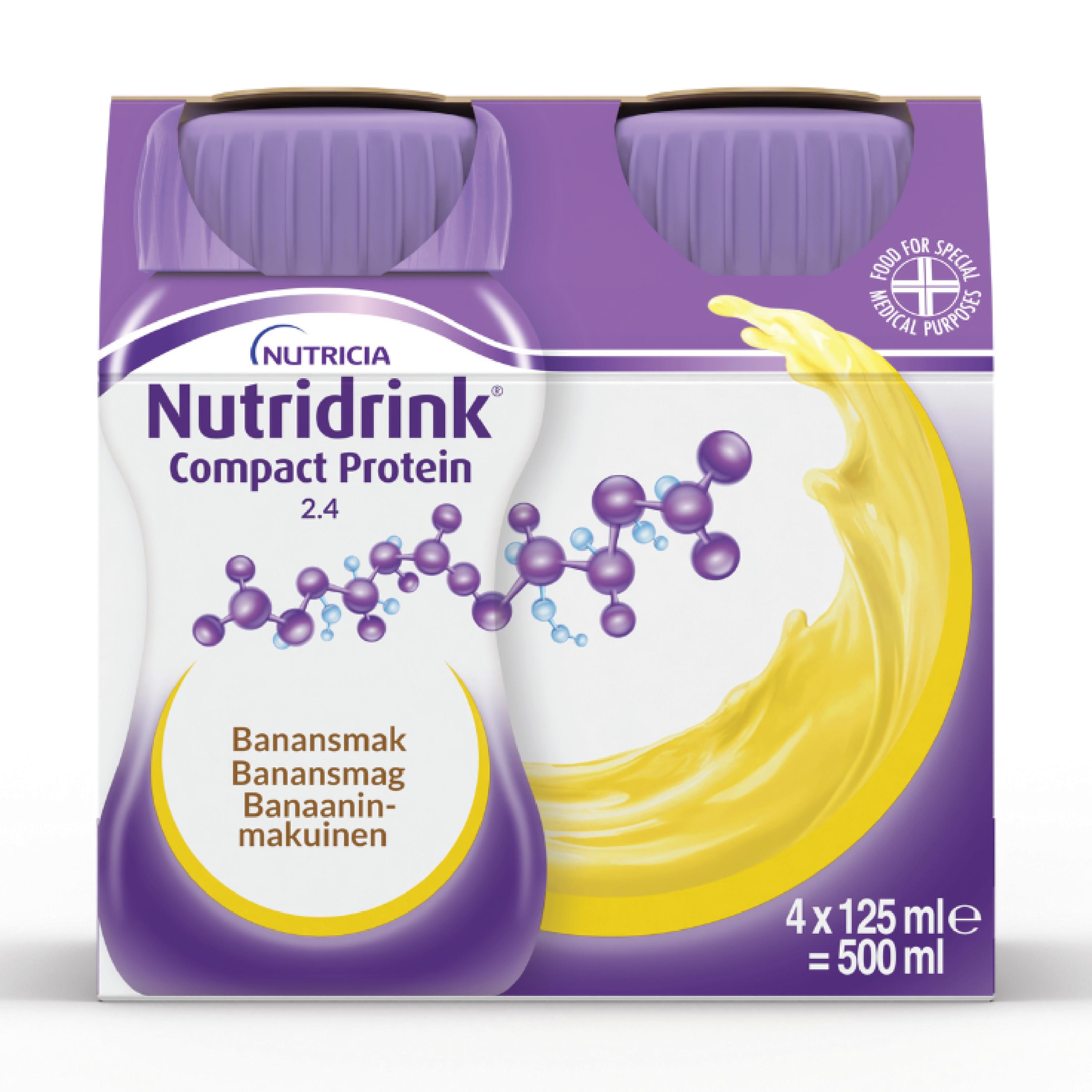 Nutridrink Compact Protein Næringsdrikk, Banan, 4x125 ml ...