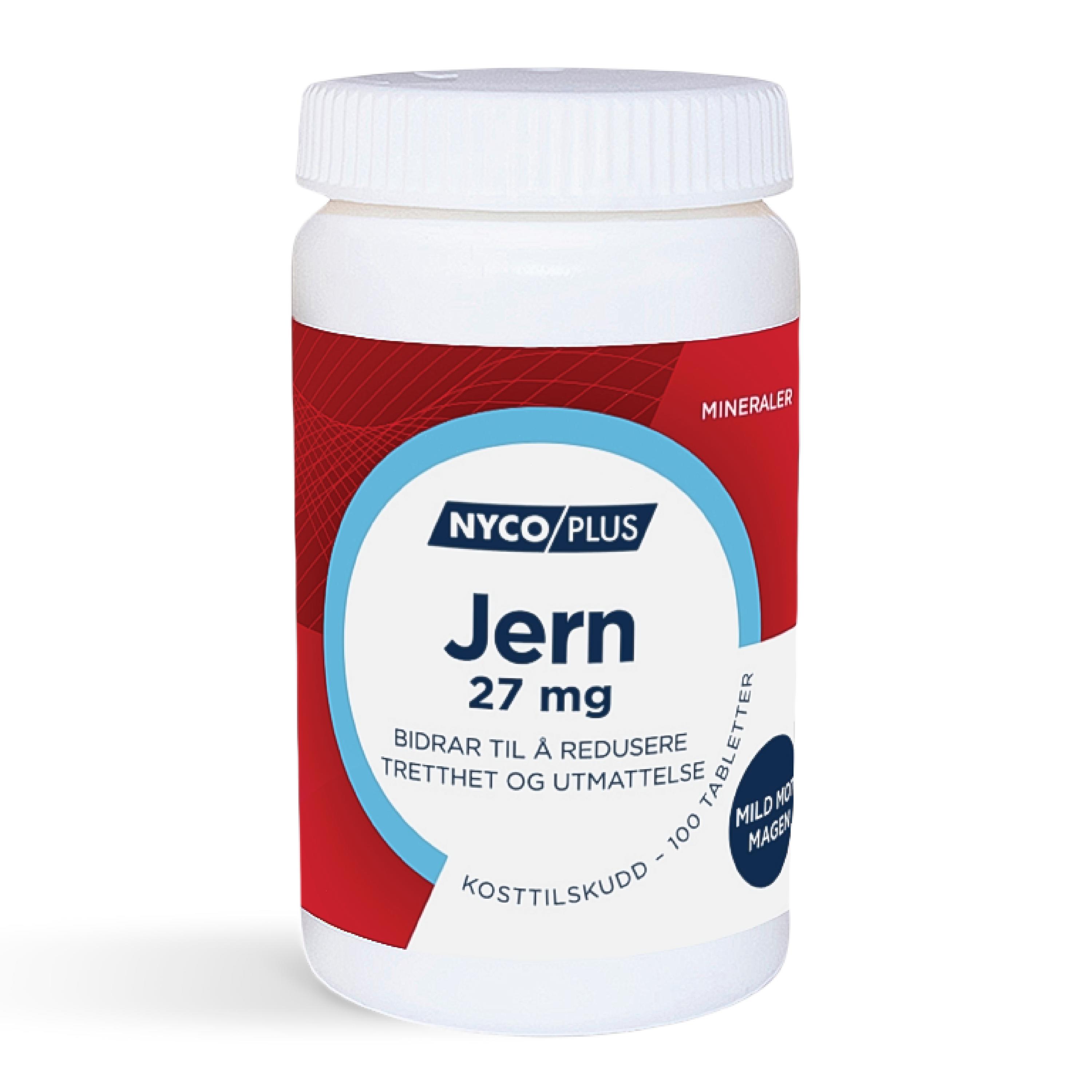 Nycoplus Jern 27 mg, 100 tabletter - Vitaminer og mineraler - Farmasiet.no