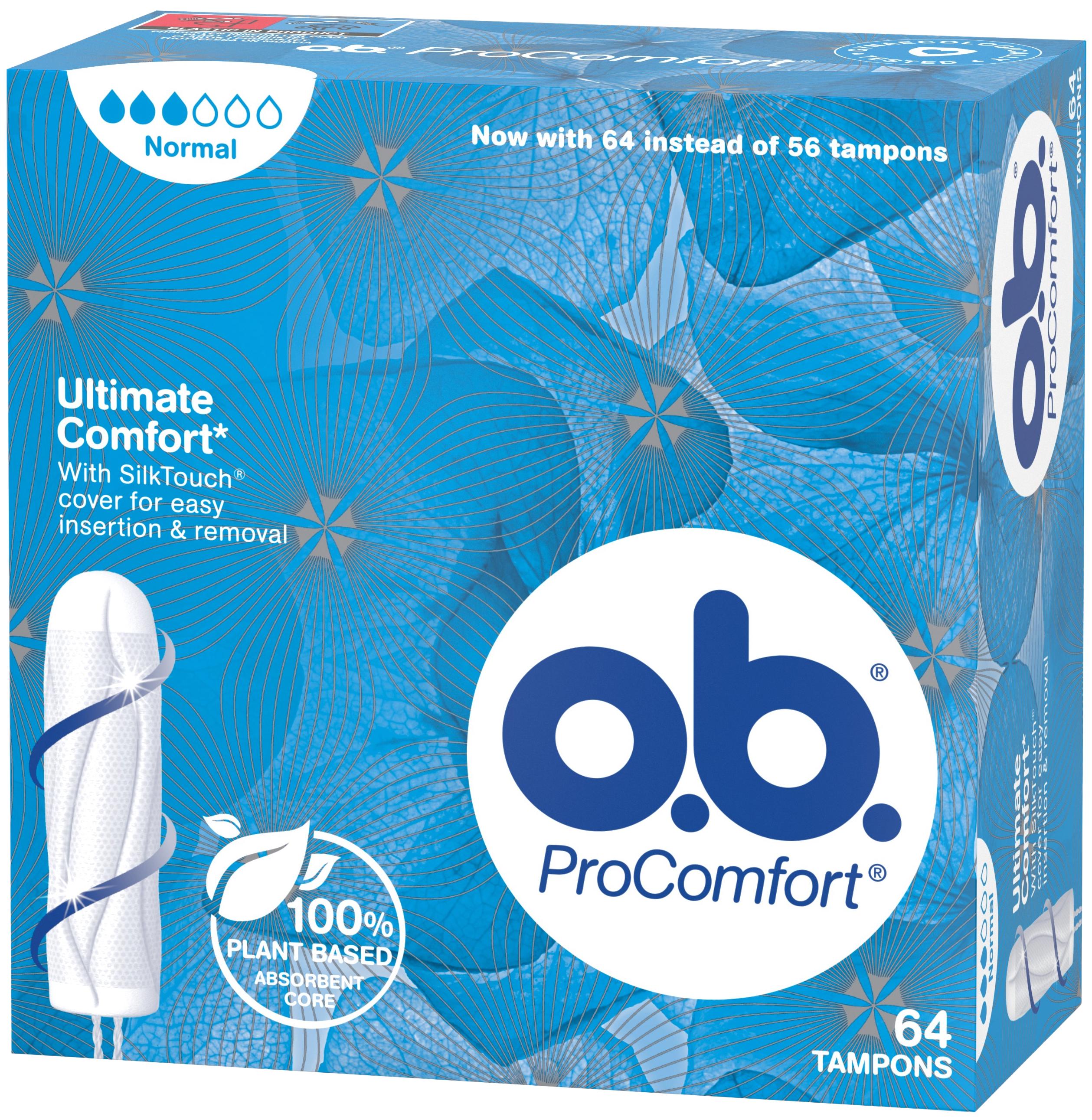 o.b. ProComfort Normal tamponger, 64 stk. - Menstruasjon og PMS ...