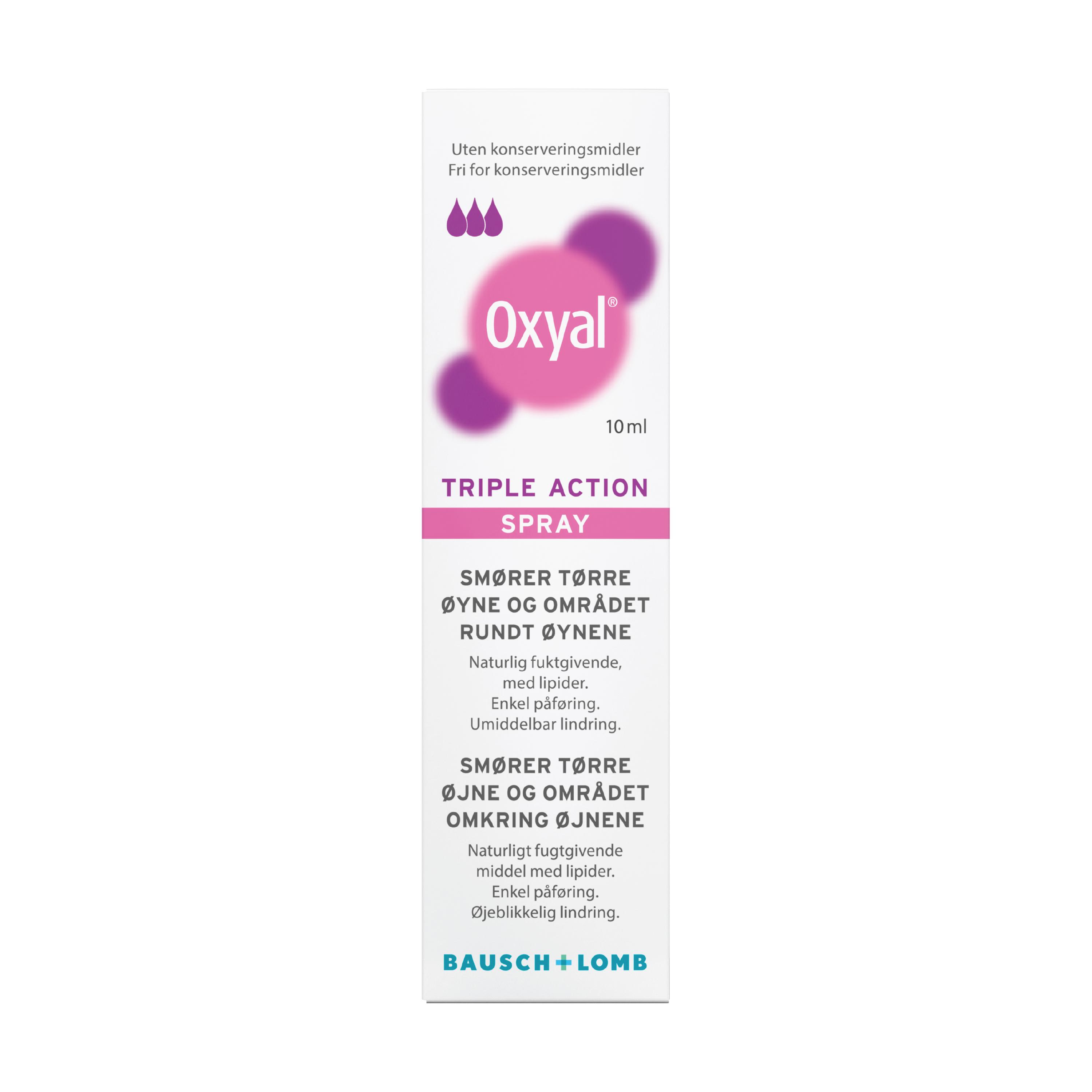 Oxyal Triple Action Øyespray, 10 ml - Tørre øyne - Farmasiet.no