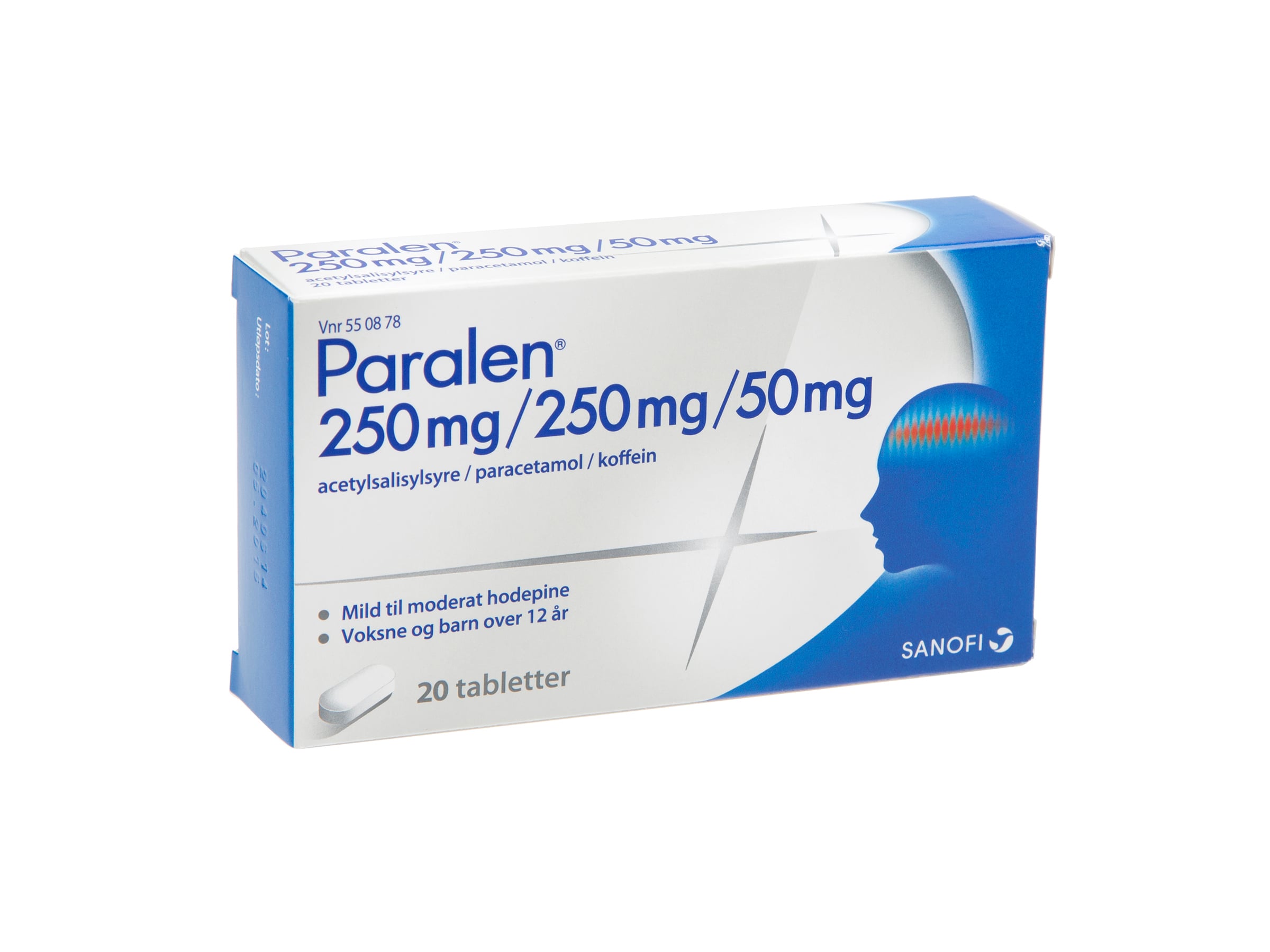 Paralen Tabletter 250/250/50 mg, 20 stk. - Hodepine - Farmasiet.no