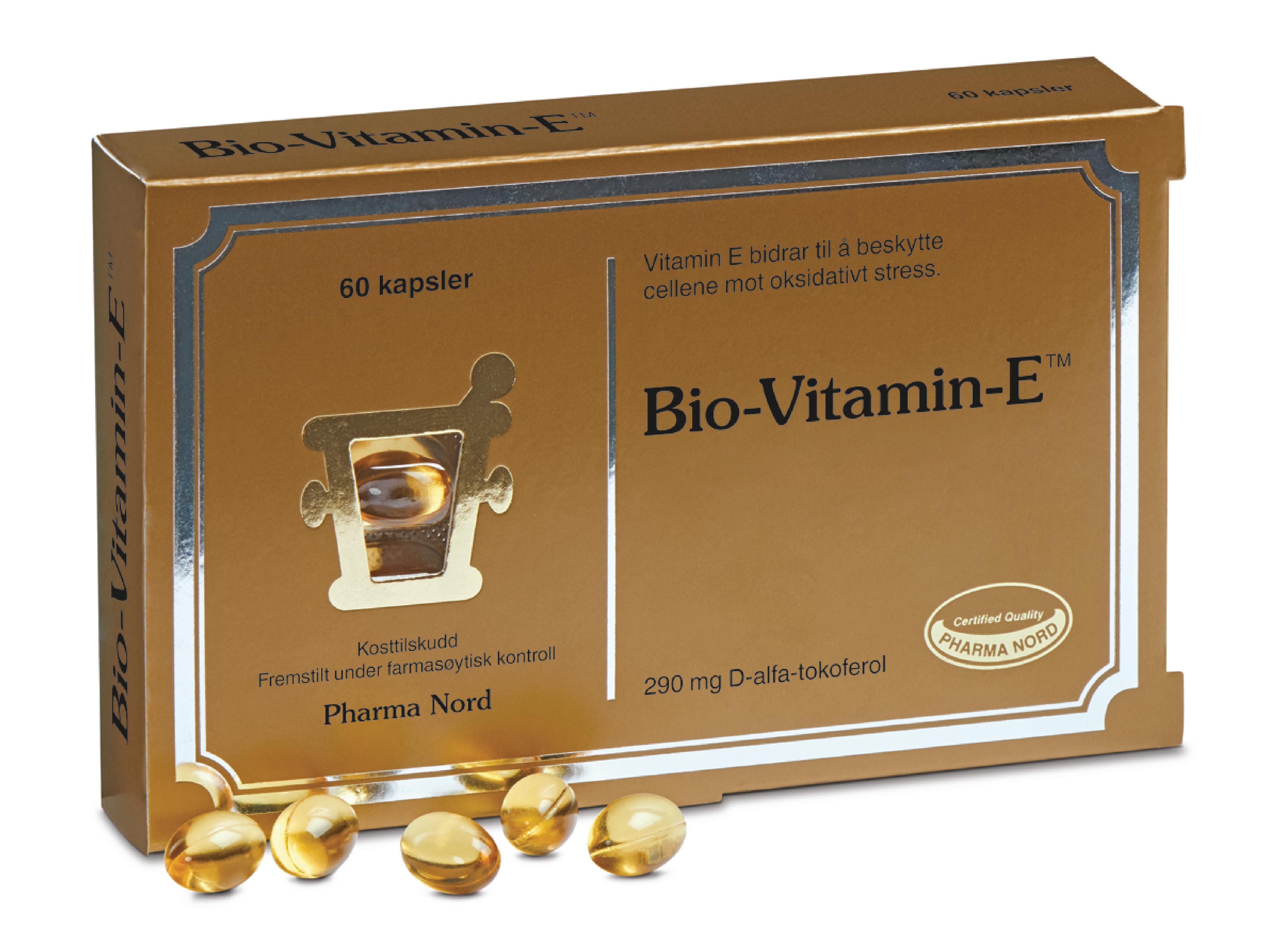 Pharma Nord Bio-Vitamin-E 290 mg, 60 stk. - Vitaminer og mineraler - Farmasiet.no