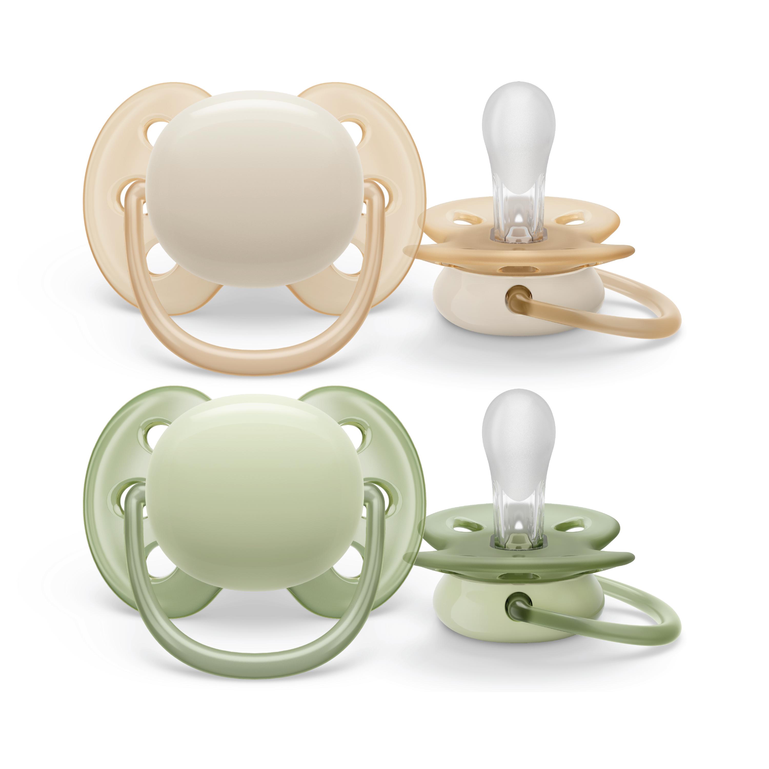 Philips Avent Ultra Soft Smokk, 0-6 mnd, grønn/beige, 2 stk. - Smokker ...
