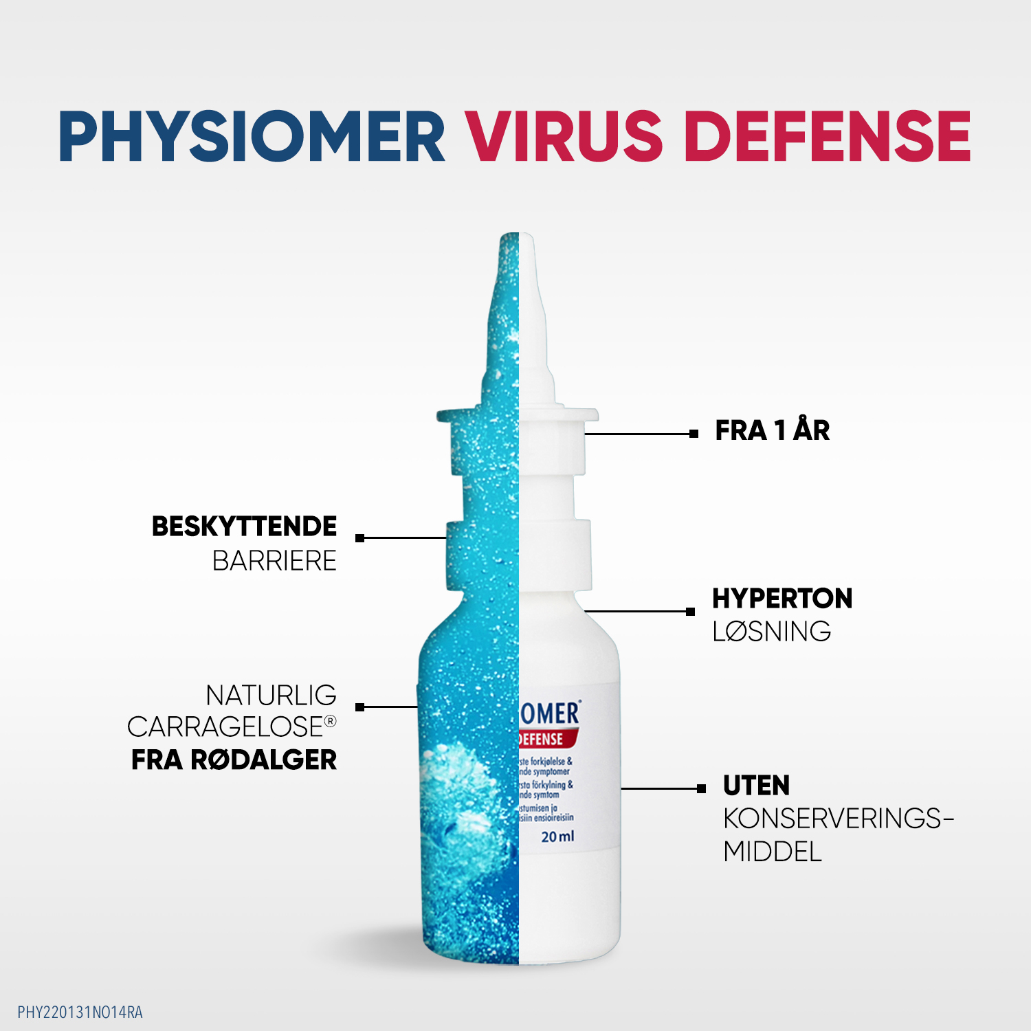 Physiomer Virus Defence nesespray, 20 ml - Forebyggende - Farmasiet.no