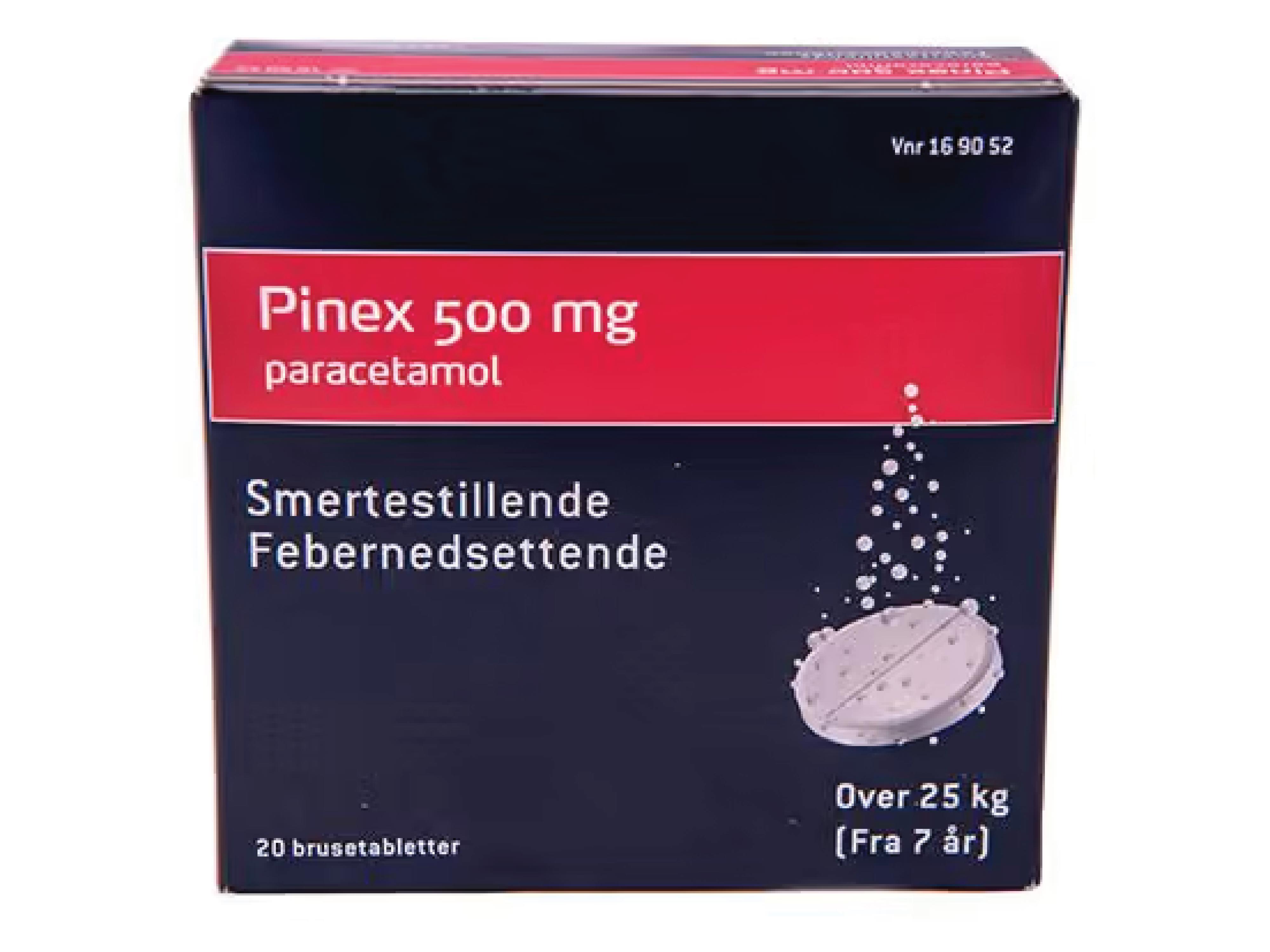 Pinex Brusetabletter 500 mg, 20 stk. - Smertestillende og ...