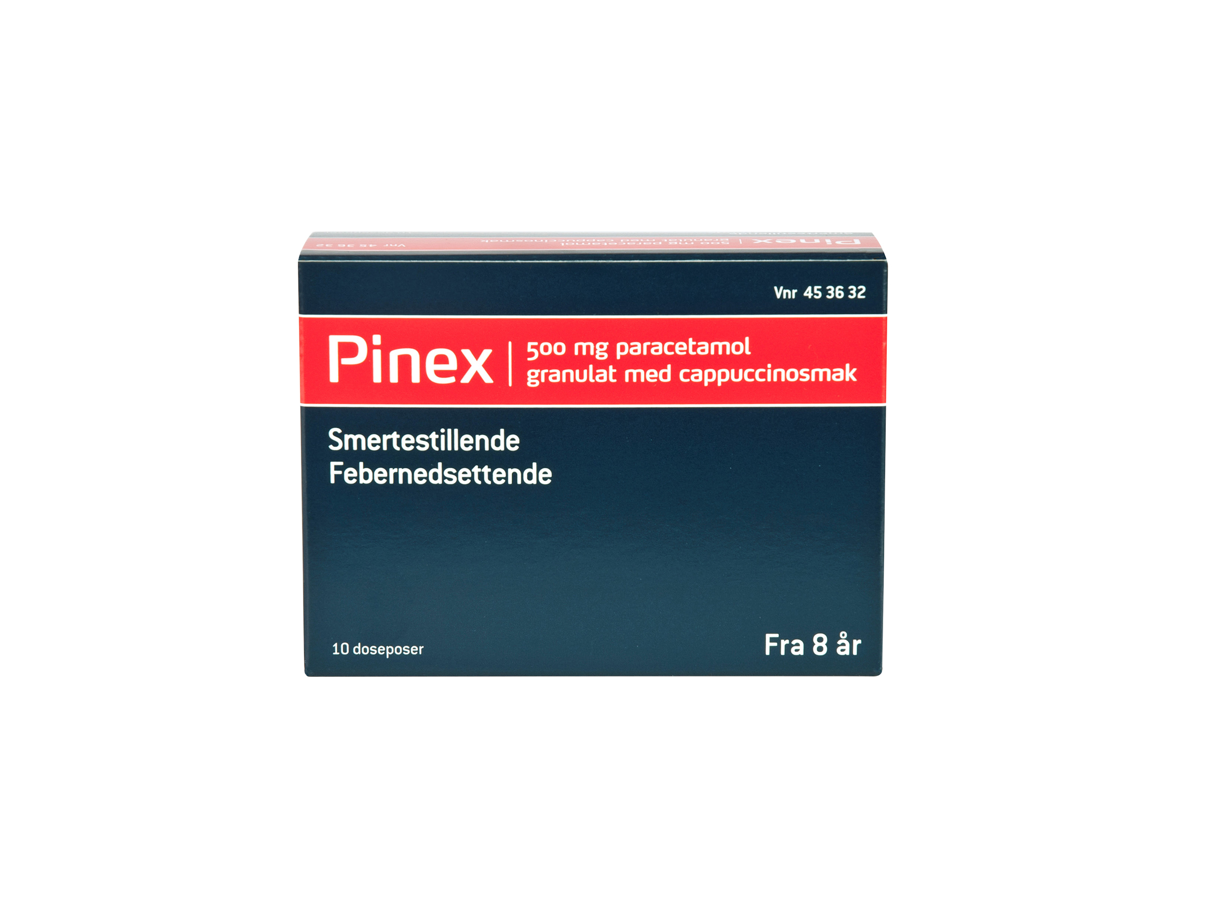 Pinex Granulat, 500 mg, Cappuccino, 10 poser - Smertestillende og ...