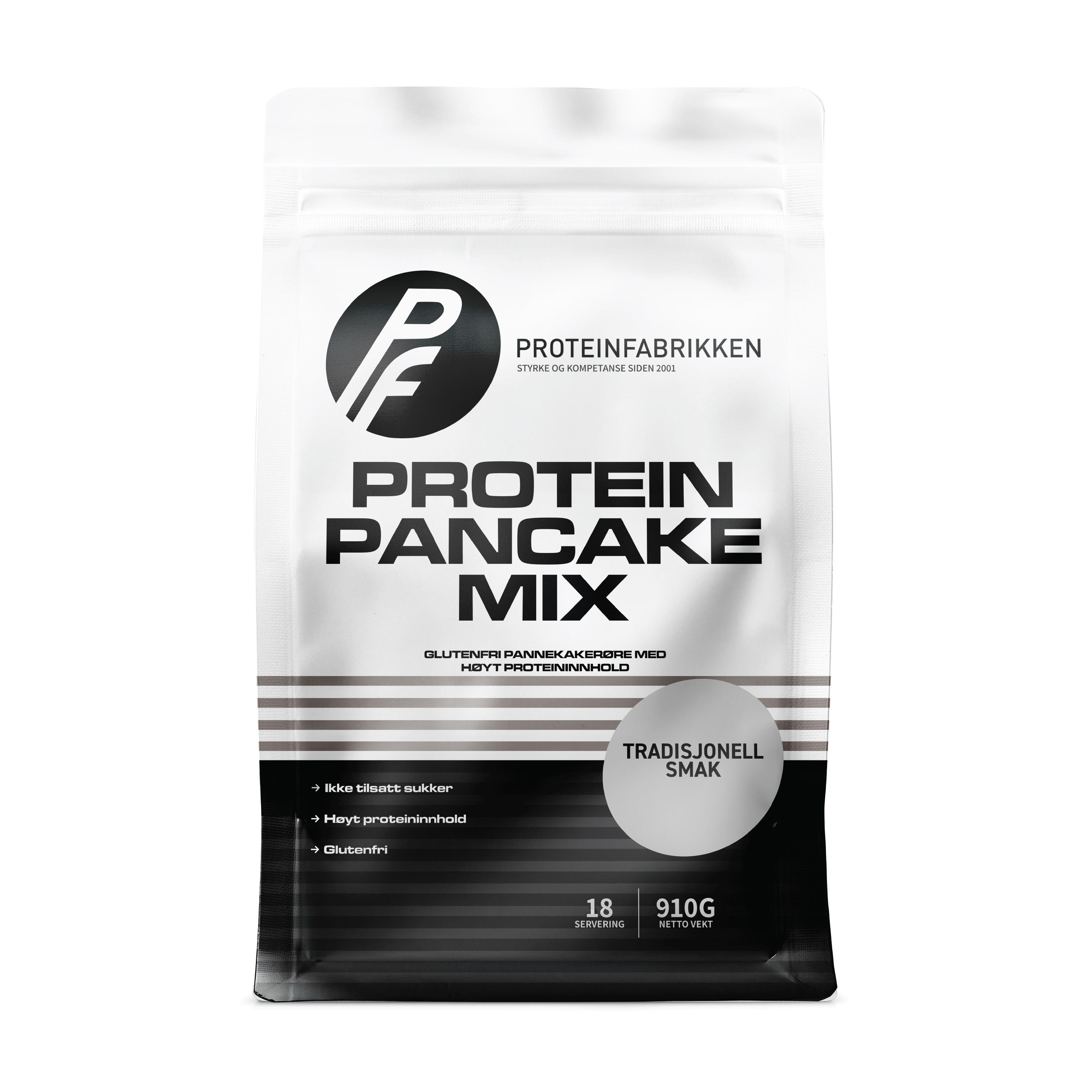 Proteinfabrikken Protein Pancake Powder Mix, 910 g - Sportsernæring ...