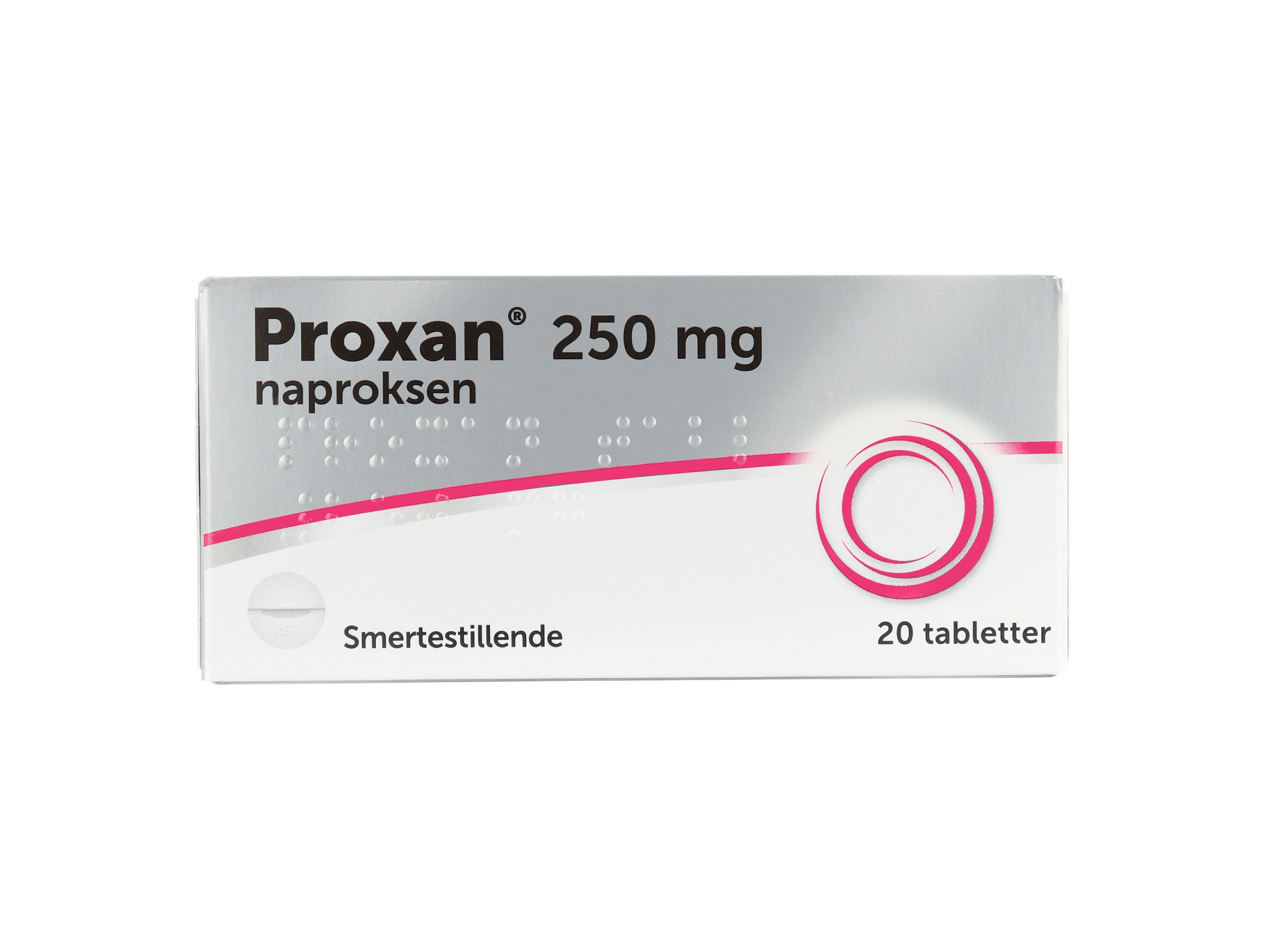 Proxan Tabletter 250 mg, 20 stk. på brett - Menssmerter - Farmasiet.no