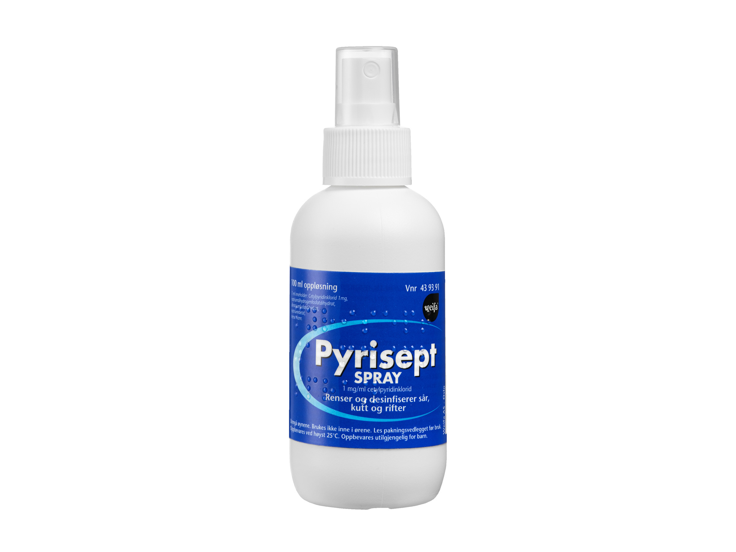 Pyrisept Oppløsning 1 mg/ml spray, 100 ml - Sårbehandling - Farmasiet.no