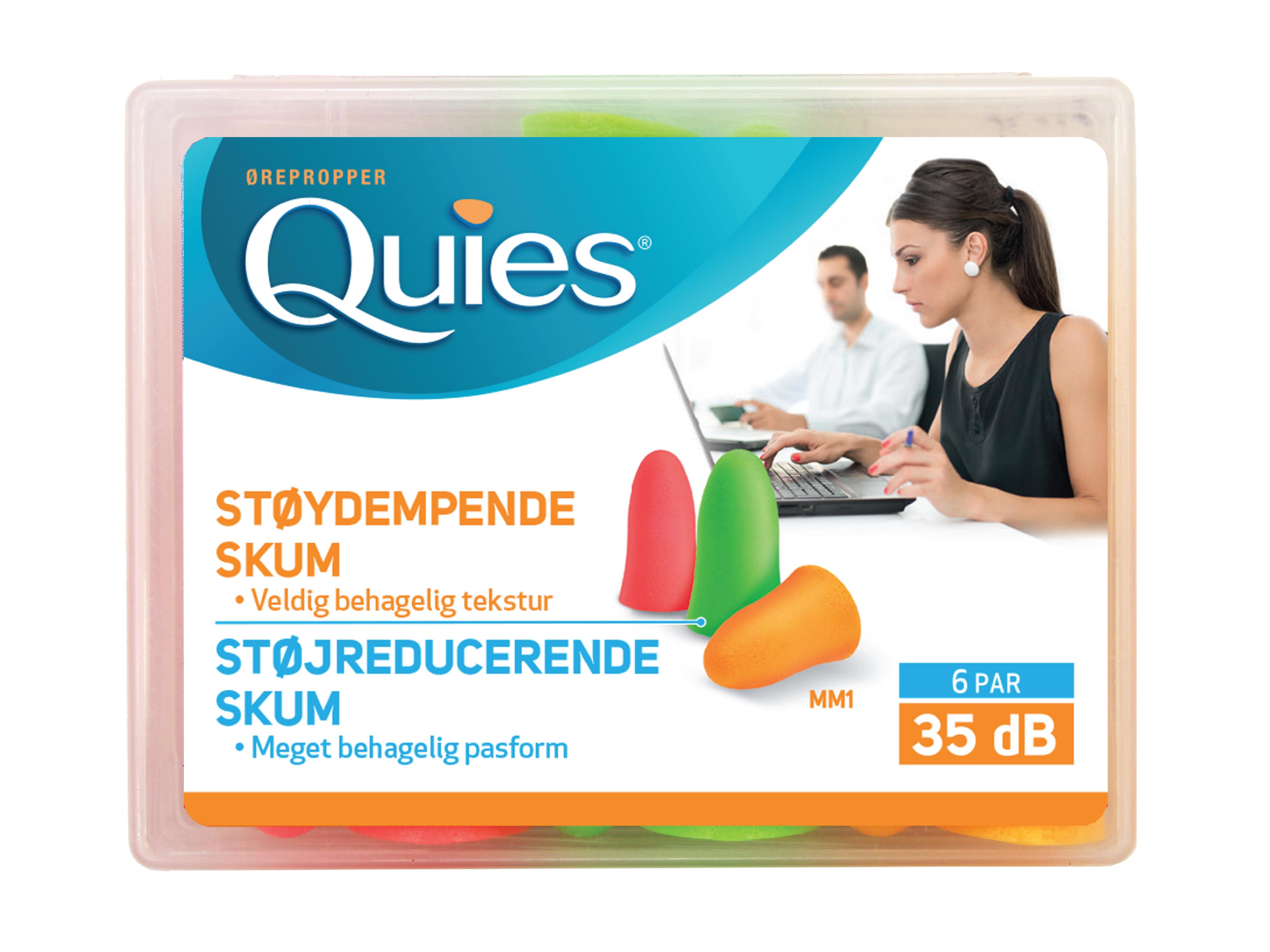 Quies Ørepropper Mykt Skum, 6 par - Søvn og avslapning - Farmasiet.no