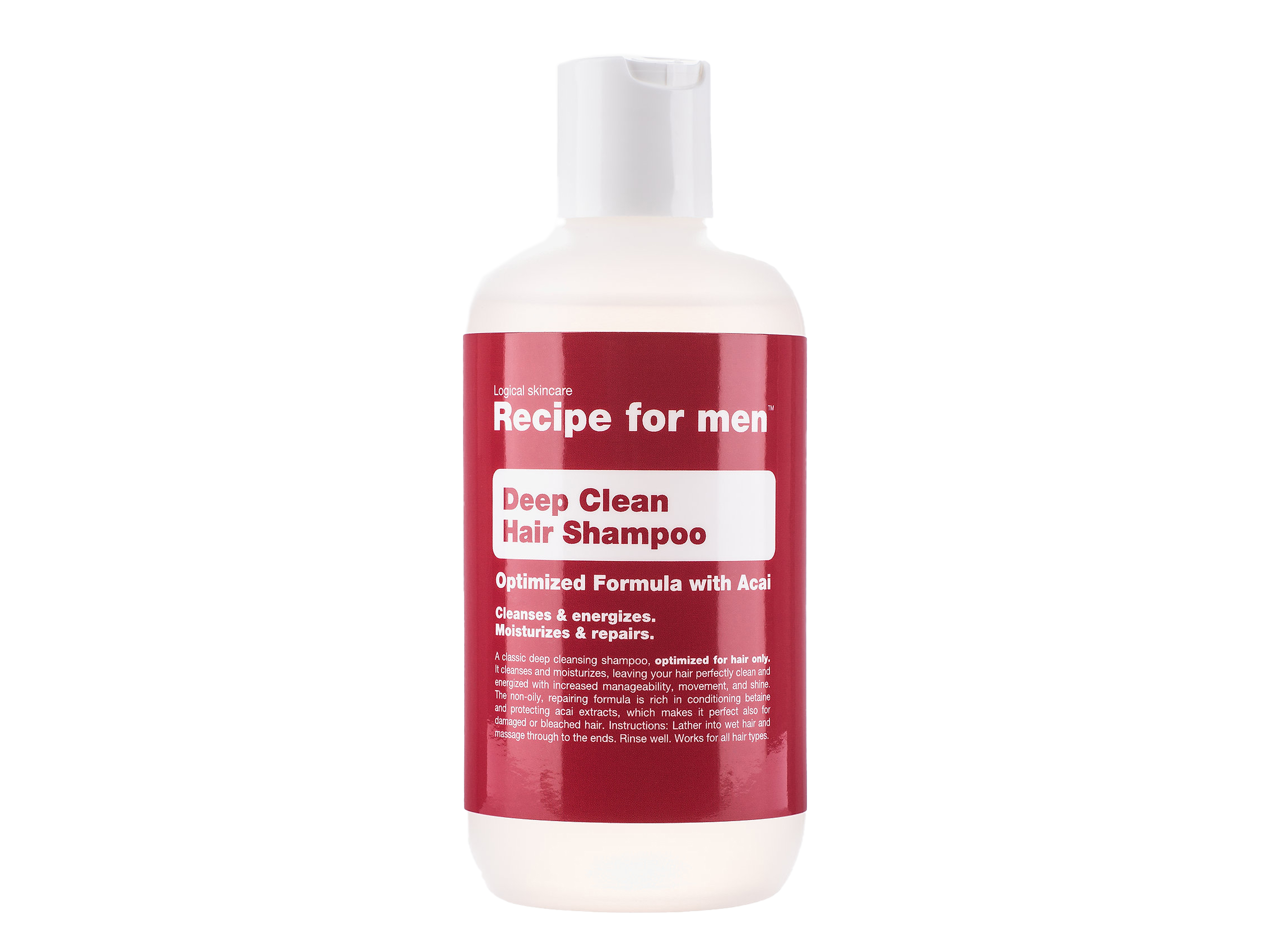 Recipe for Men Deep Clean Hair Shampoo, 250 ml - Hårpleie - Farmasiet.no