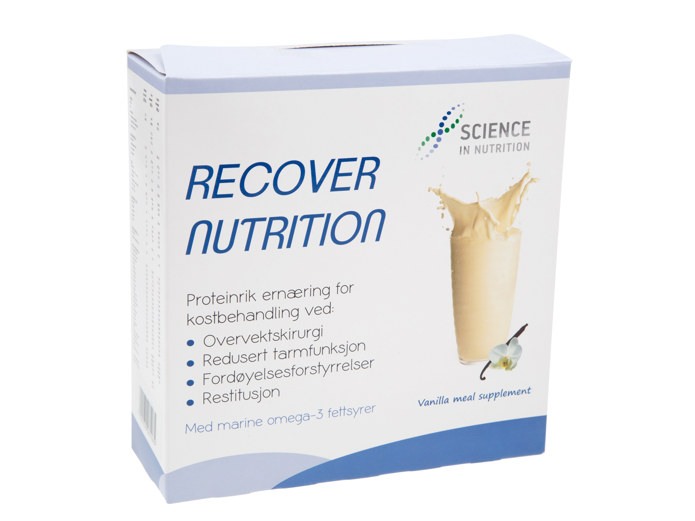 Recover nutrition pulver vanilje, 10x50 gram - Mat og produksjon ...