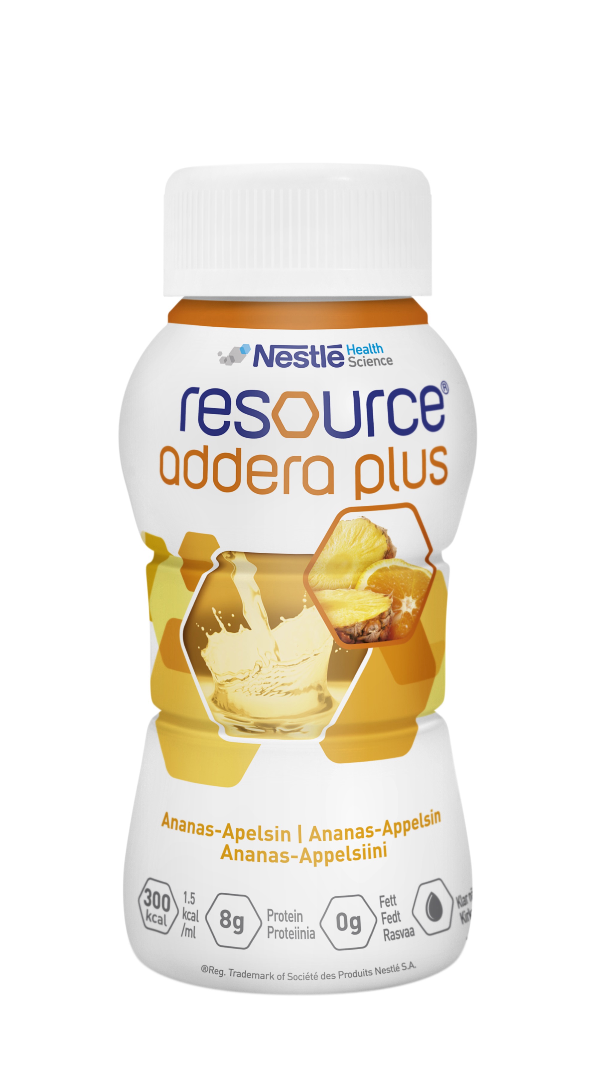 Resource Addera plus næringstilskudd, Ananas og appelsin, 4x200 ml ...