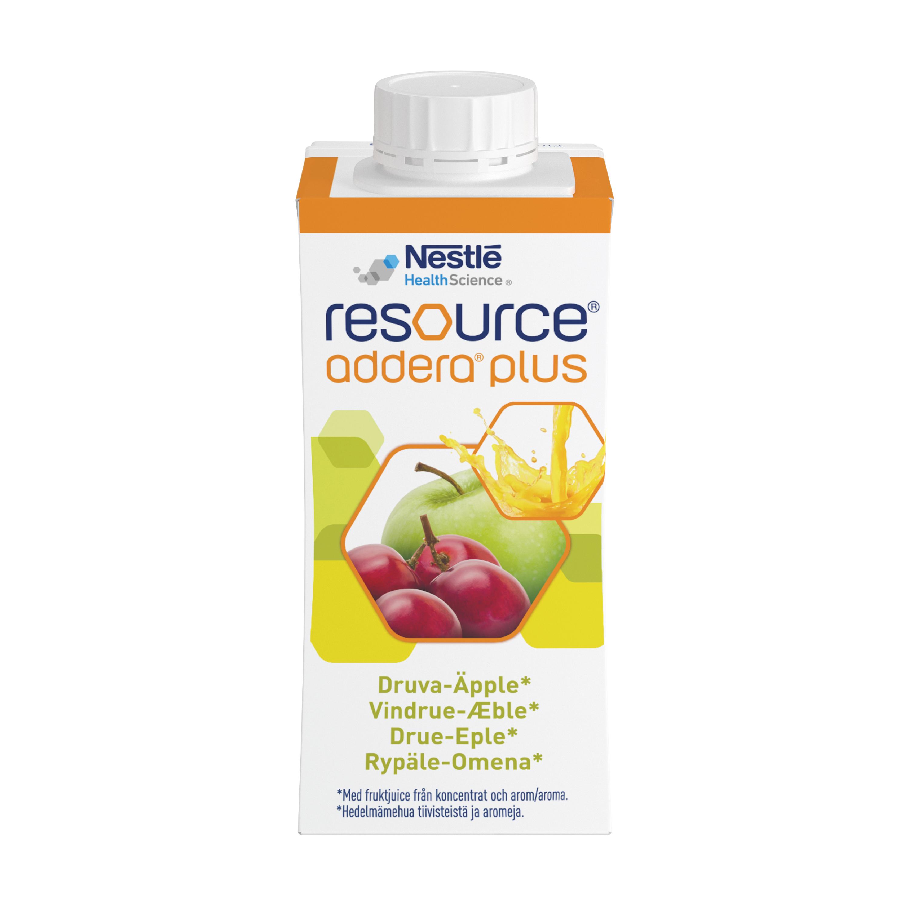 Resource Addera plus næringstilskudd, Drue og eple, 200 ml ...