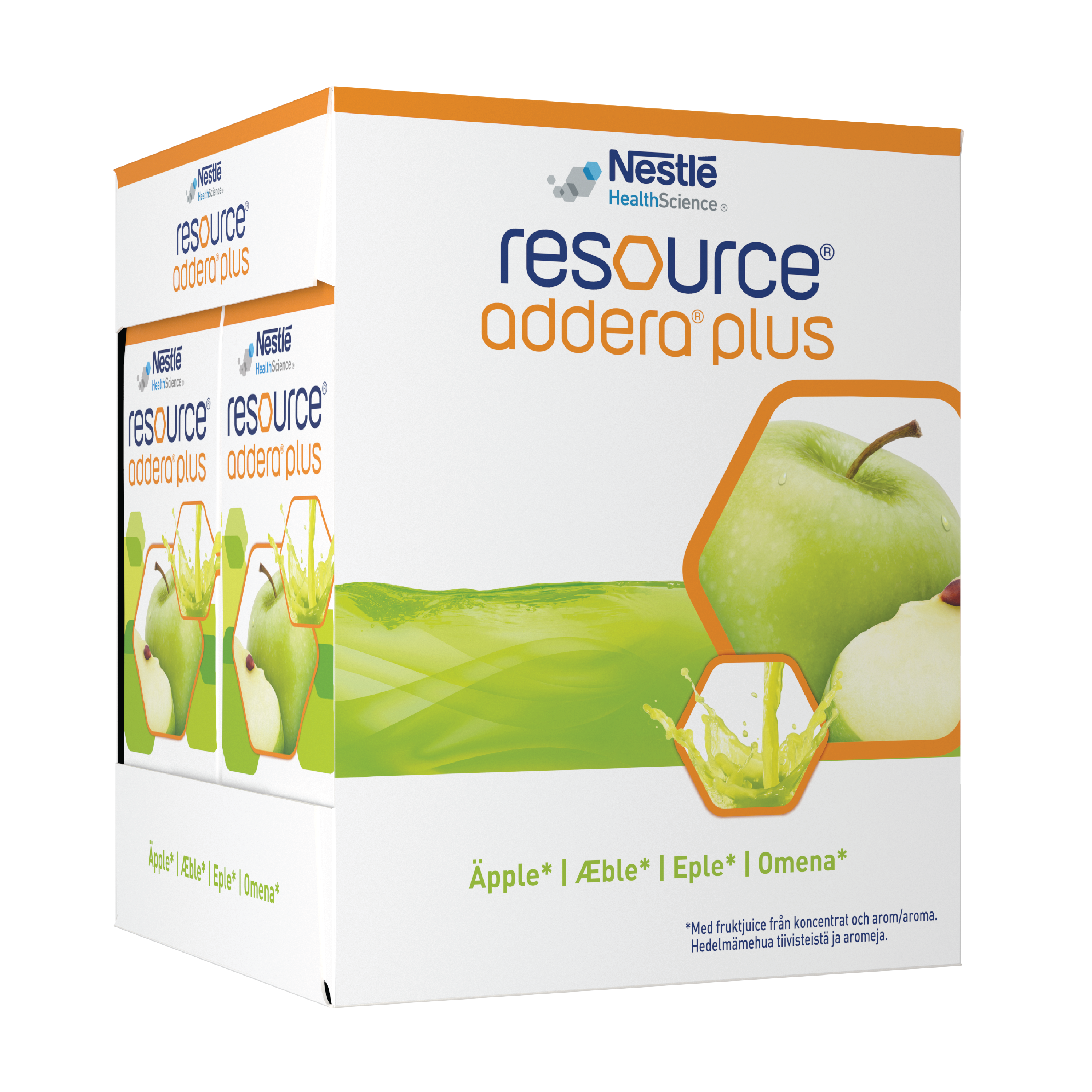 Resource Addera plus næringstilskudd, Eple, 4x200 ml - Næringstilskudd ...