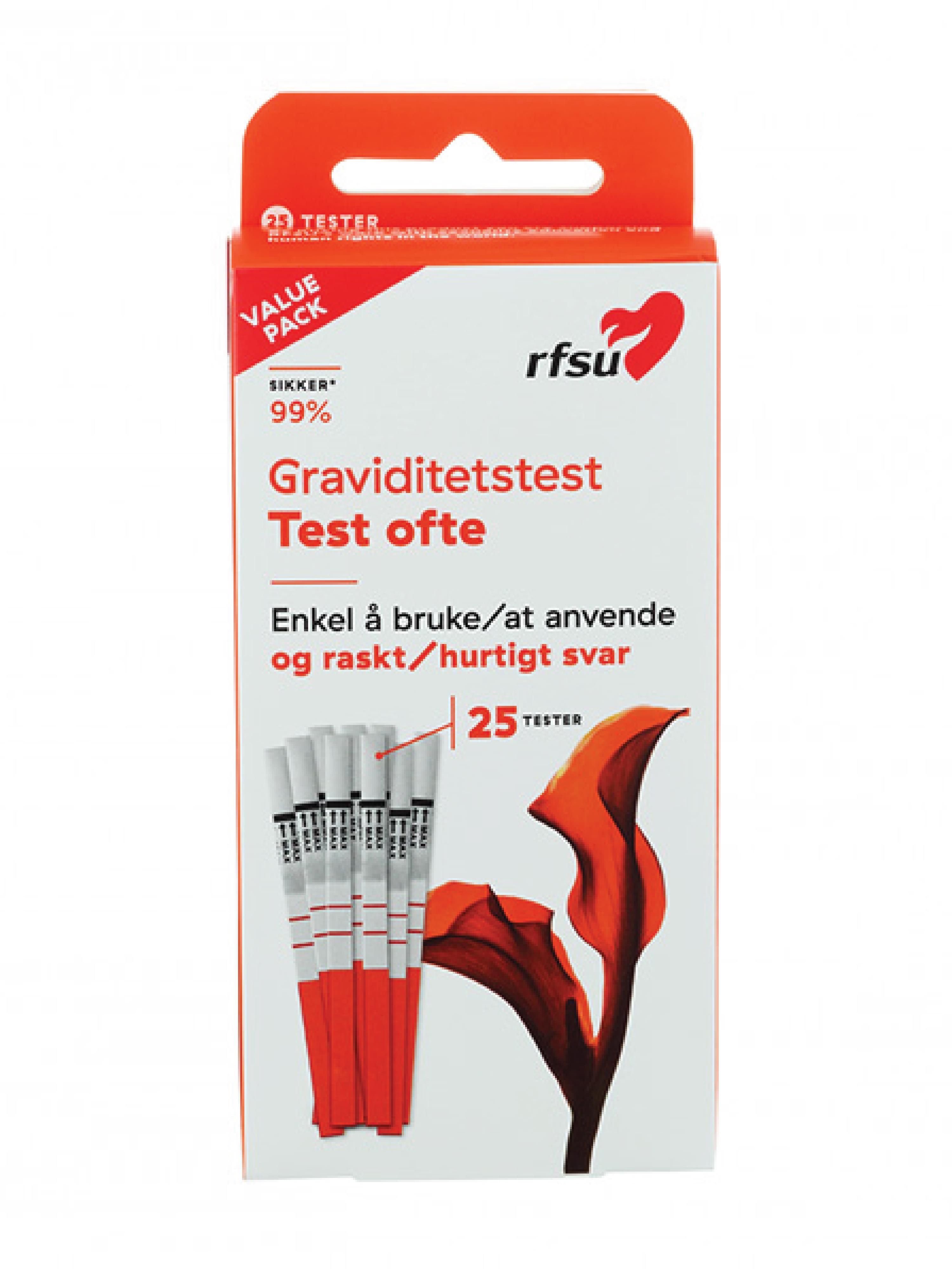 Rfsu Graviditetstest Test Ofte, 25 stk. - Graviditet og eggløsning ...