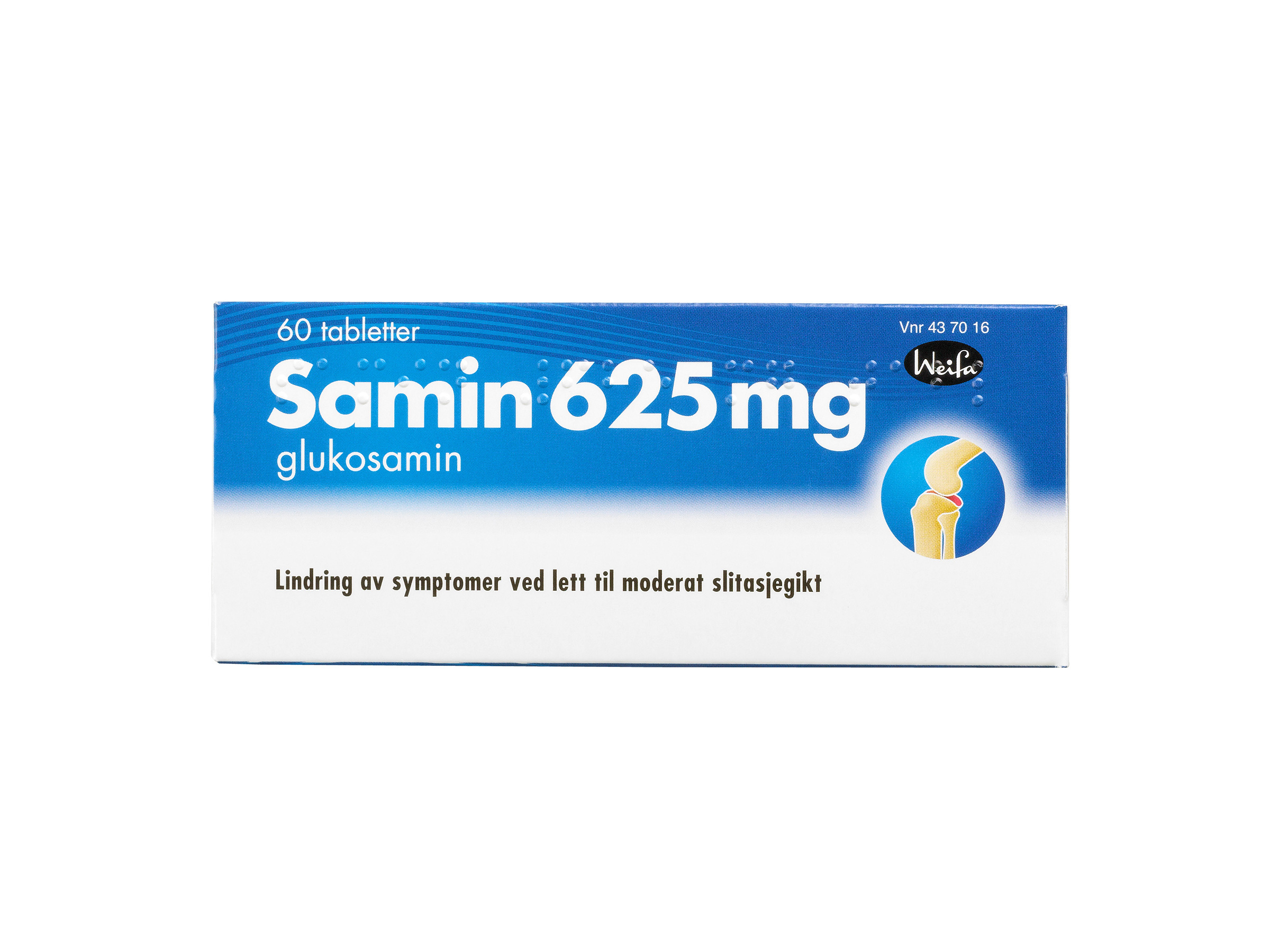 Samin Tabletter 625 mg, 60 stk. - Muskel og leddsmerter - Farmasiet.no