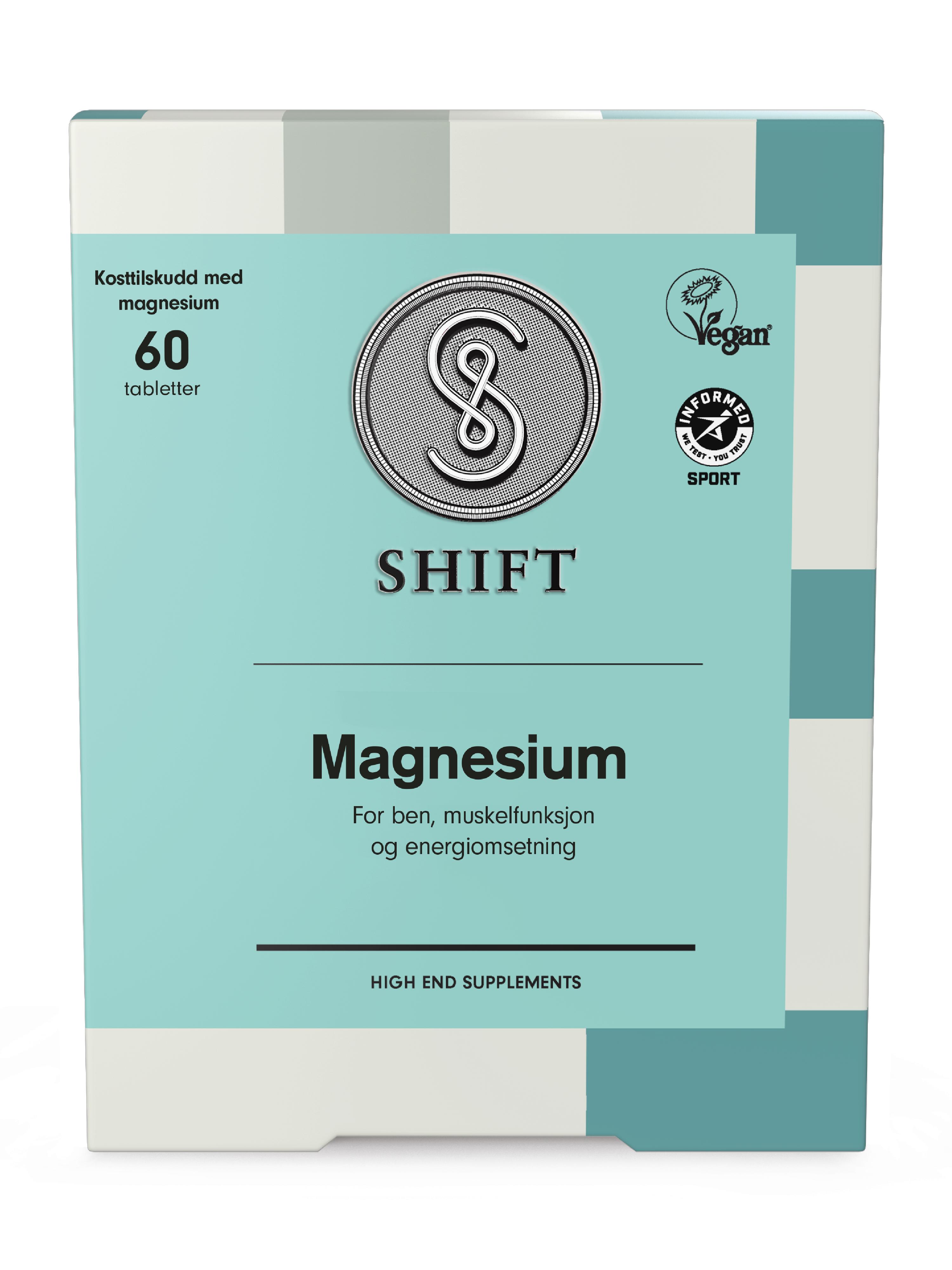 Shift Magnesium Tabletter, 60 stk - Vitaminer og mineraler - Farmasiet.no