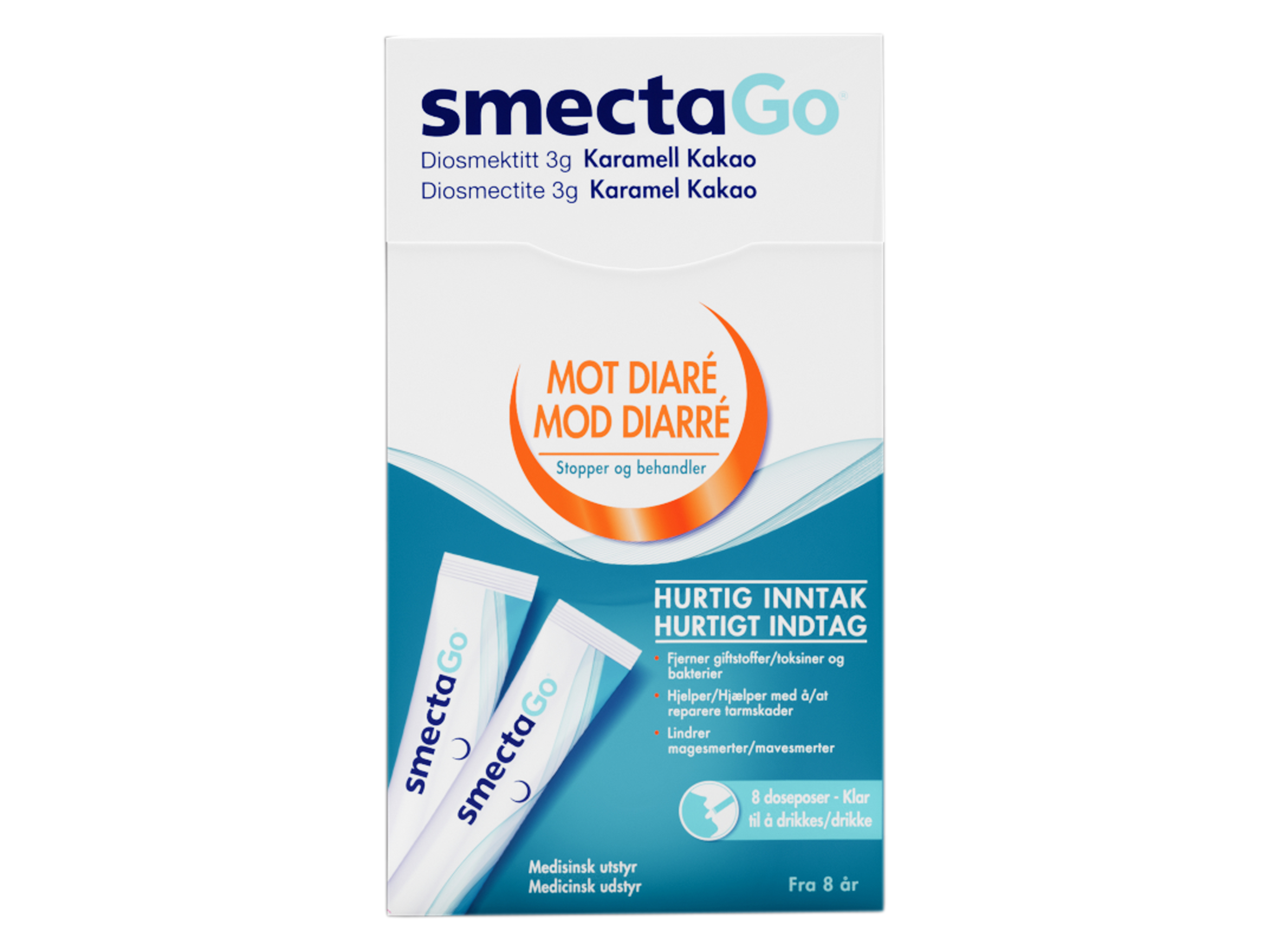 Smectago Mikstur, 8 doseposer - Diare - Farmasiet.no