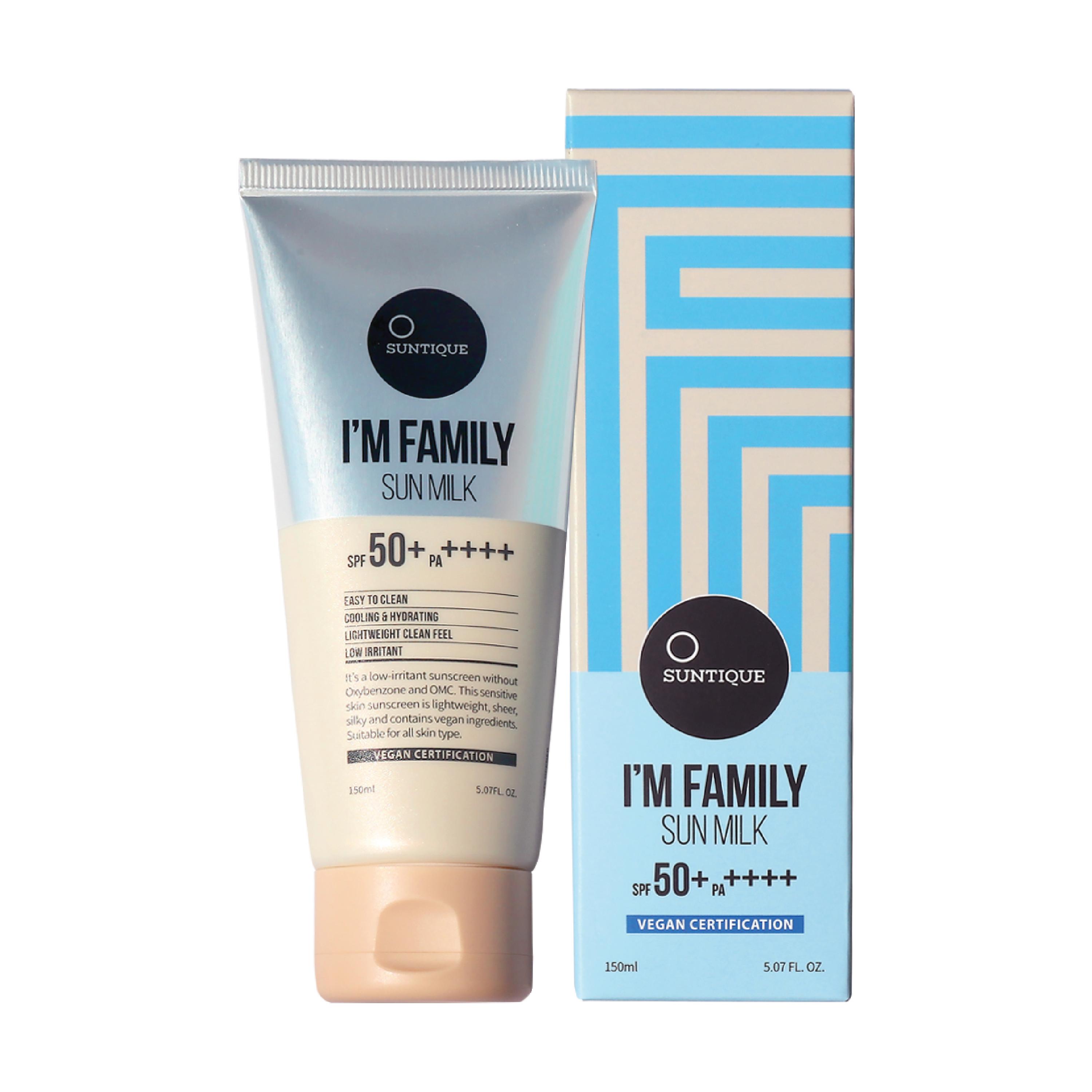 Suntique I'm Family Sun Milk SPF50+ PA++++, 150 ml - Solkrem - Farmasiet.no
