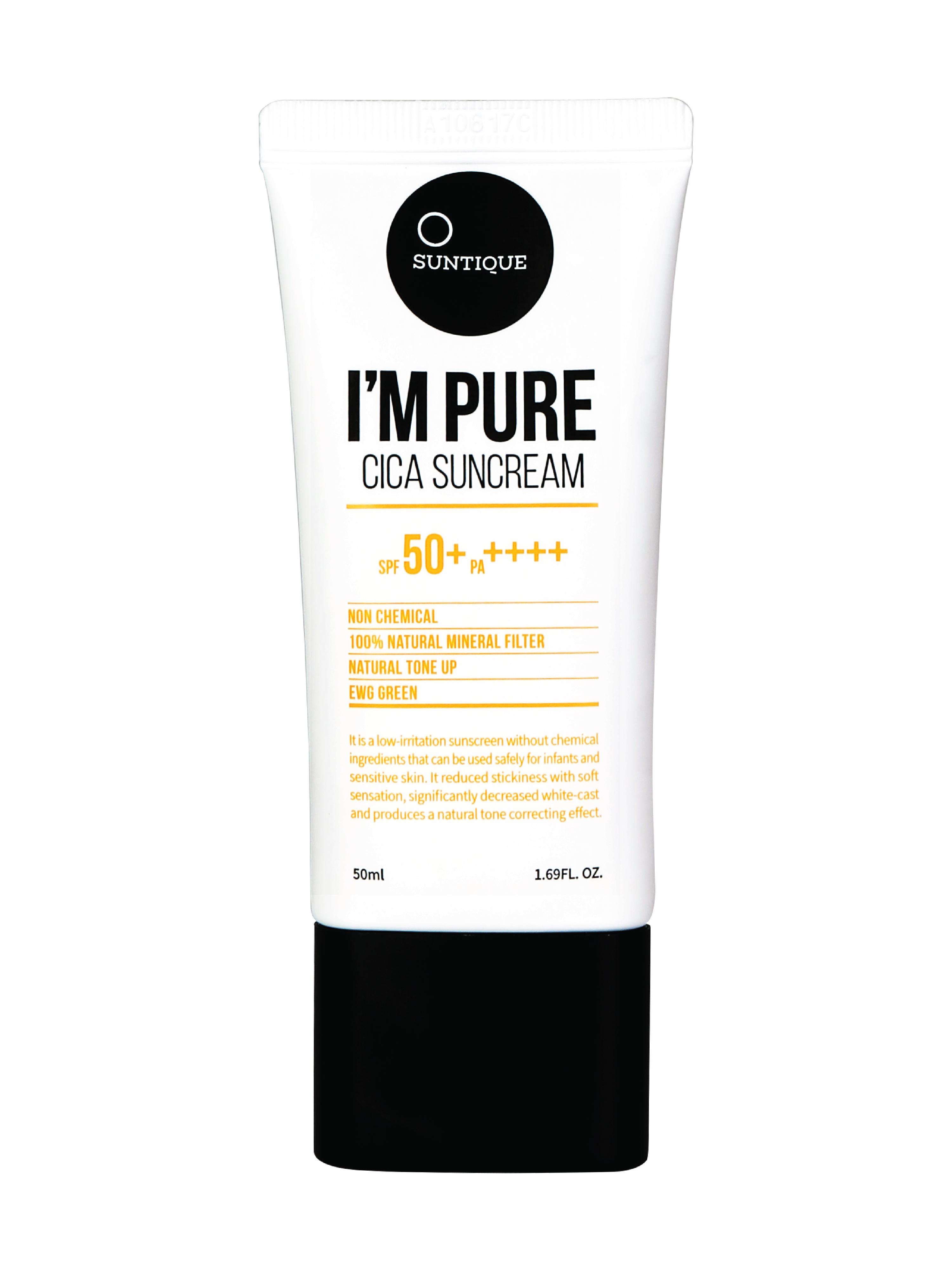 Suntique I’m Pure Perfect Cica SPF50+ PA++++, 50 ml - Solkrem ansikt ...
