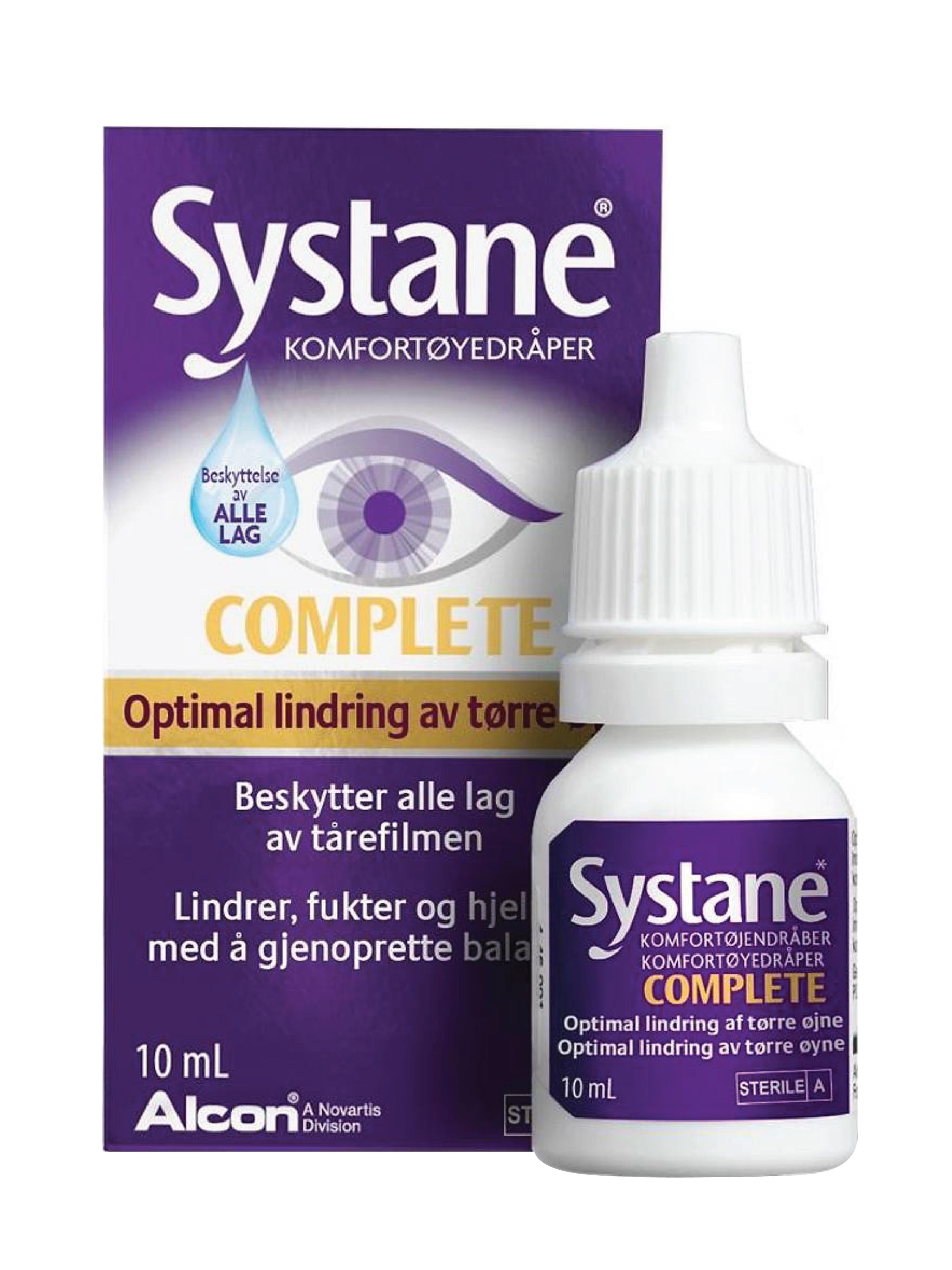 Systane Complete Komfortøyedråper, 10 ml - Tørre øyne - Farmasiet.no