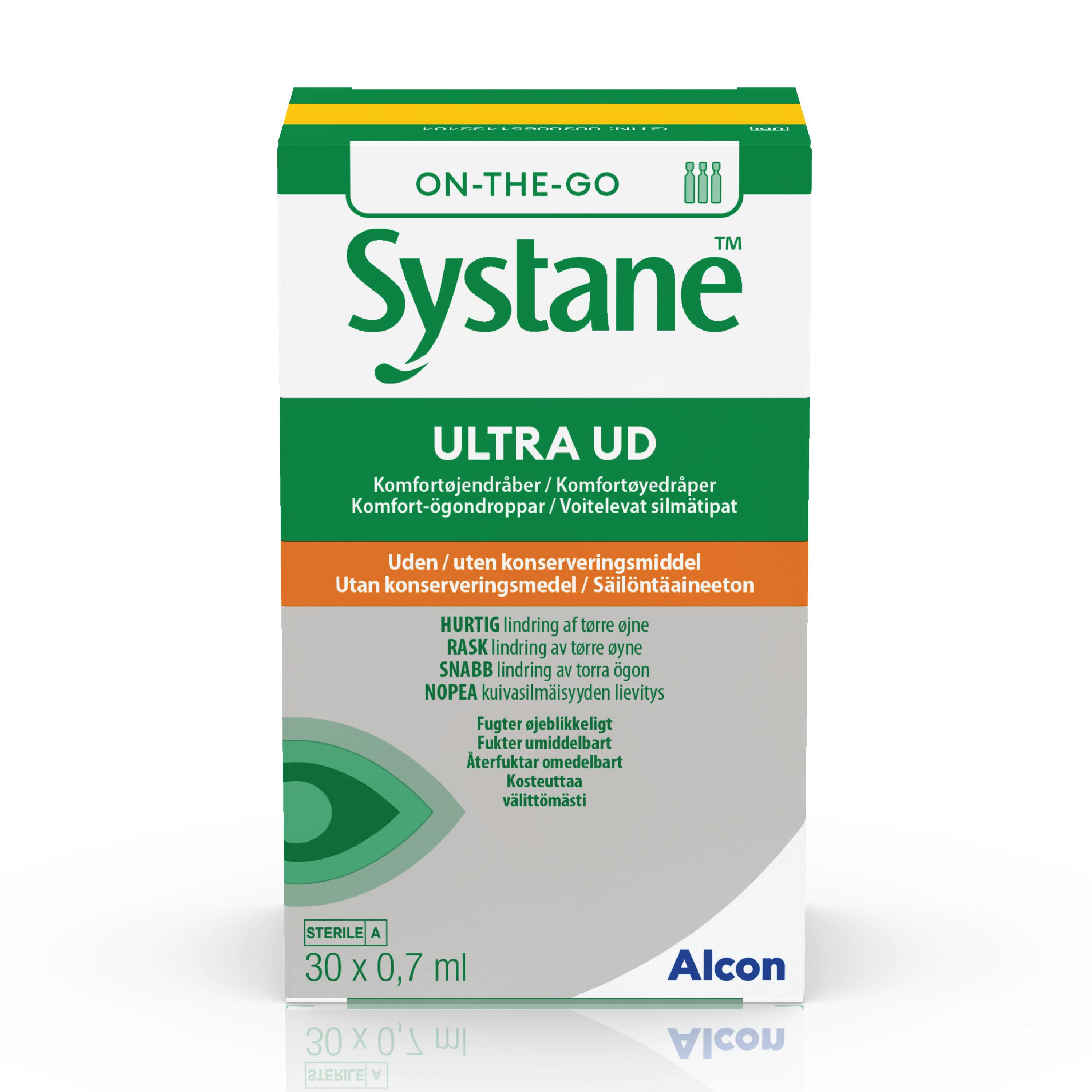 Systane Ultra UD Komfortøyedråper, 30 x 0,7 ml - Tørre øyne - Farmasiet.no