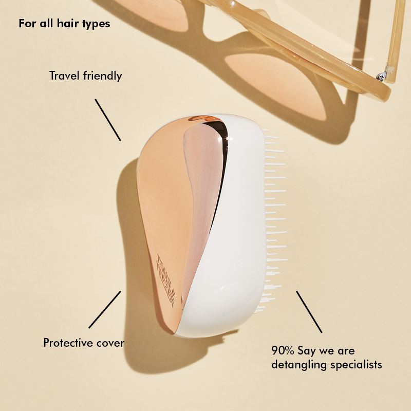 Tangle Teezer Compact, Rose Gold Luxe, 1 stk. - Hårpleie - Farmasiet.no