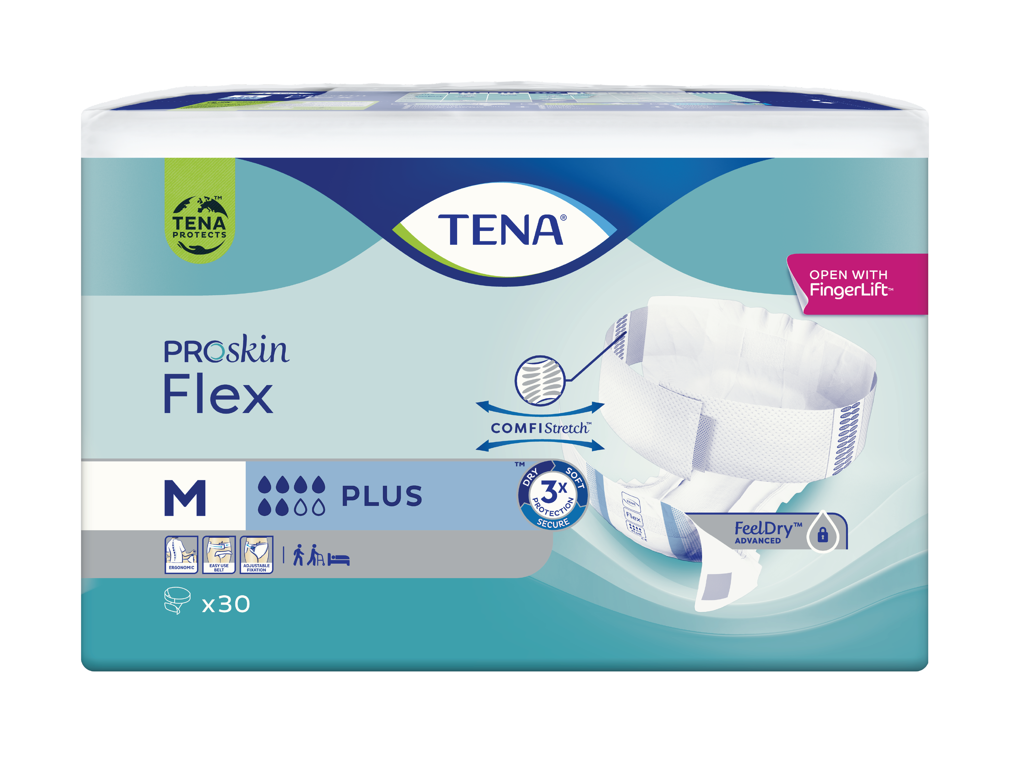 Tena Flex Plus, Medium, 30 stk. - Alt av bind og bleier - Farmasiet.no