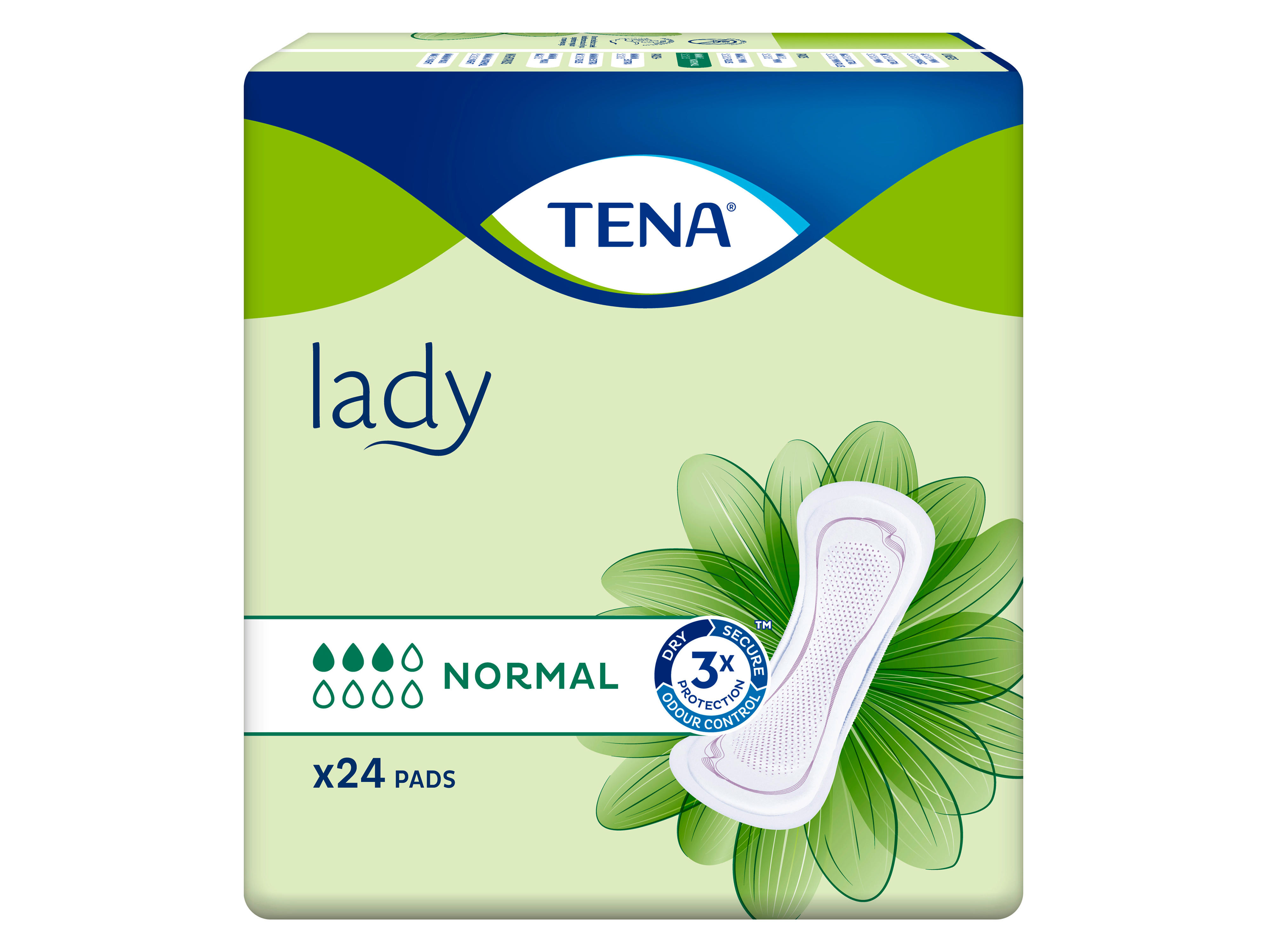 Tena Lady Normal, 24 stk - Lett Inkontinens, truseinnlegg, - Farmasiet.no
