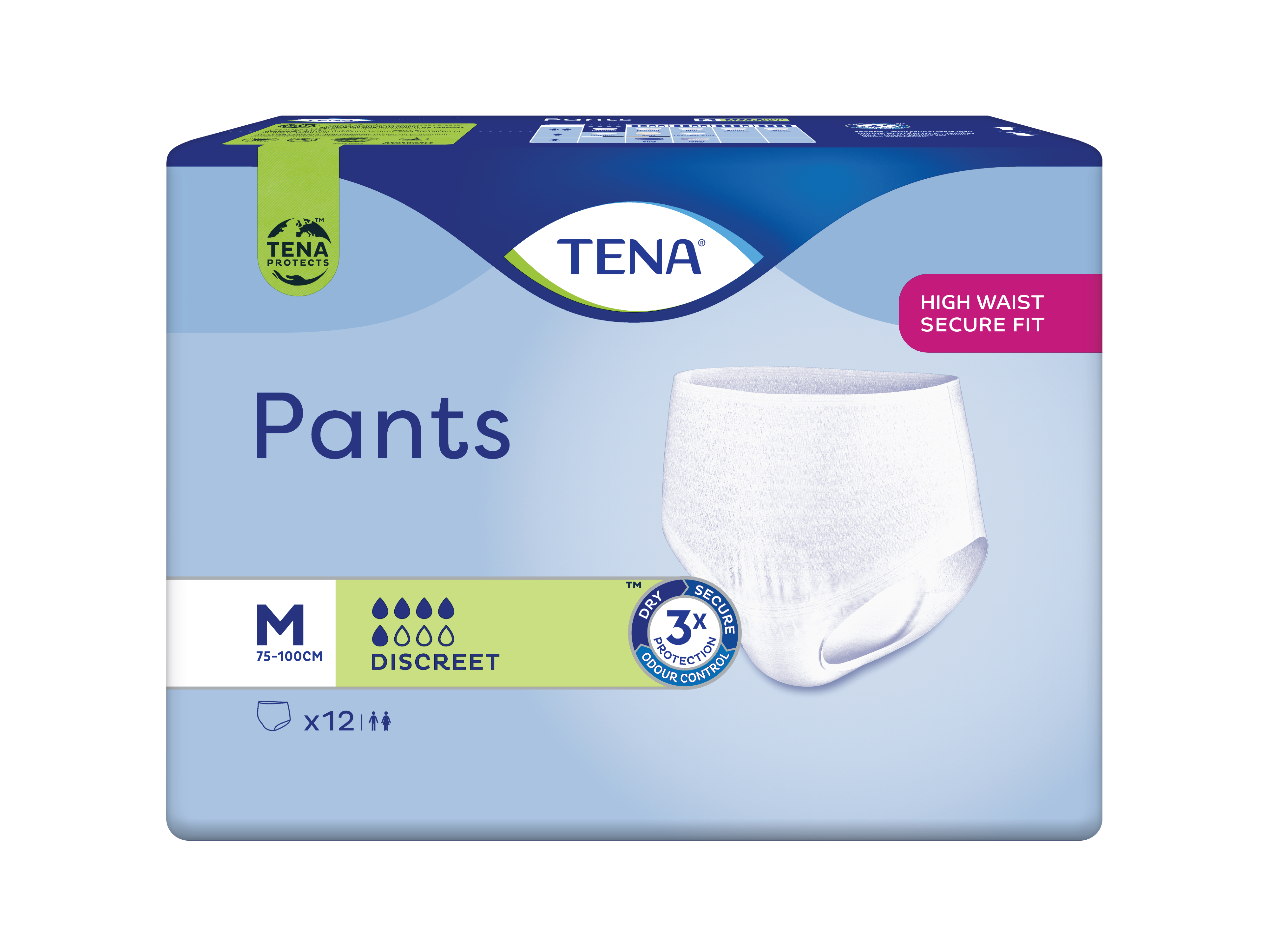Tena Pants Discreet, Medium, 12 stk. - Alt av bind og bleier - Farmasiet.no