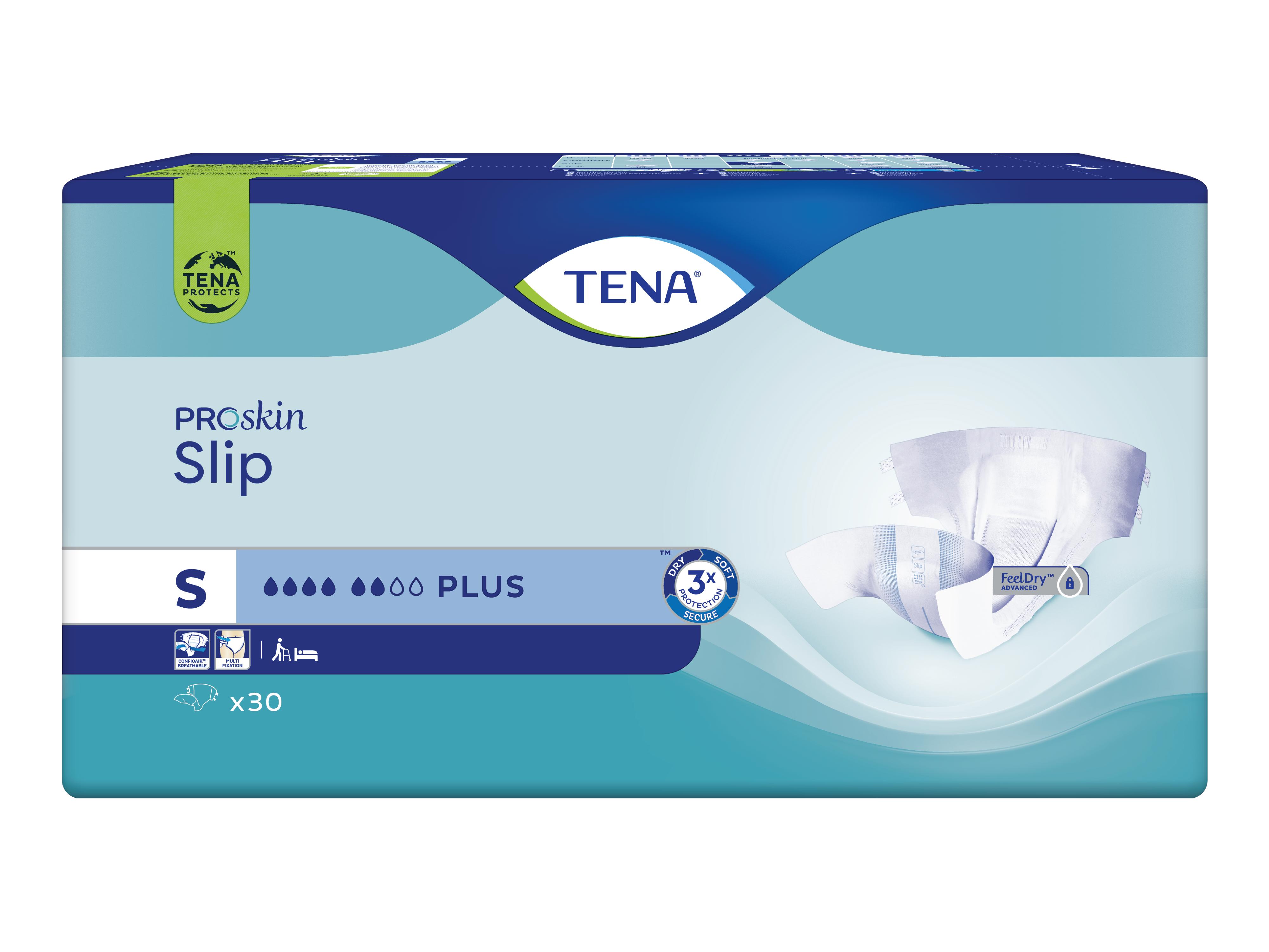 Tena Slip Plus, Small, Alt-i-ett bleie, 30 stk. - Alt av bind og bleier ...