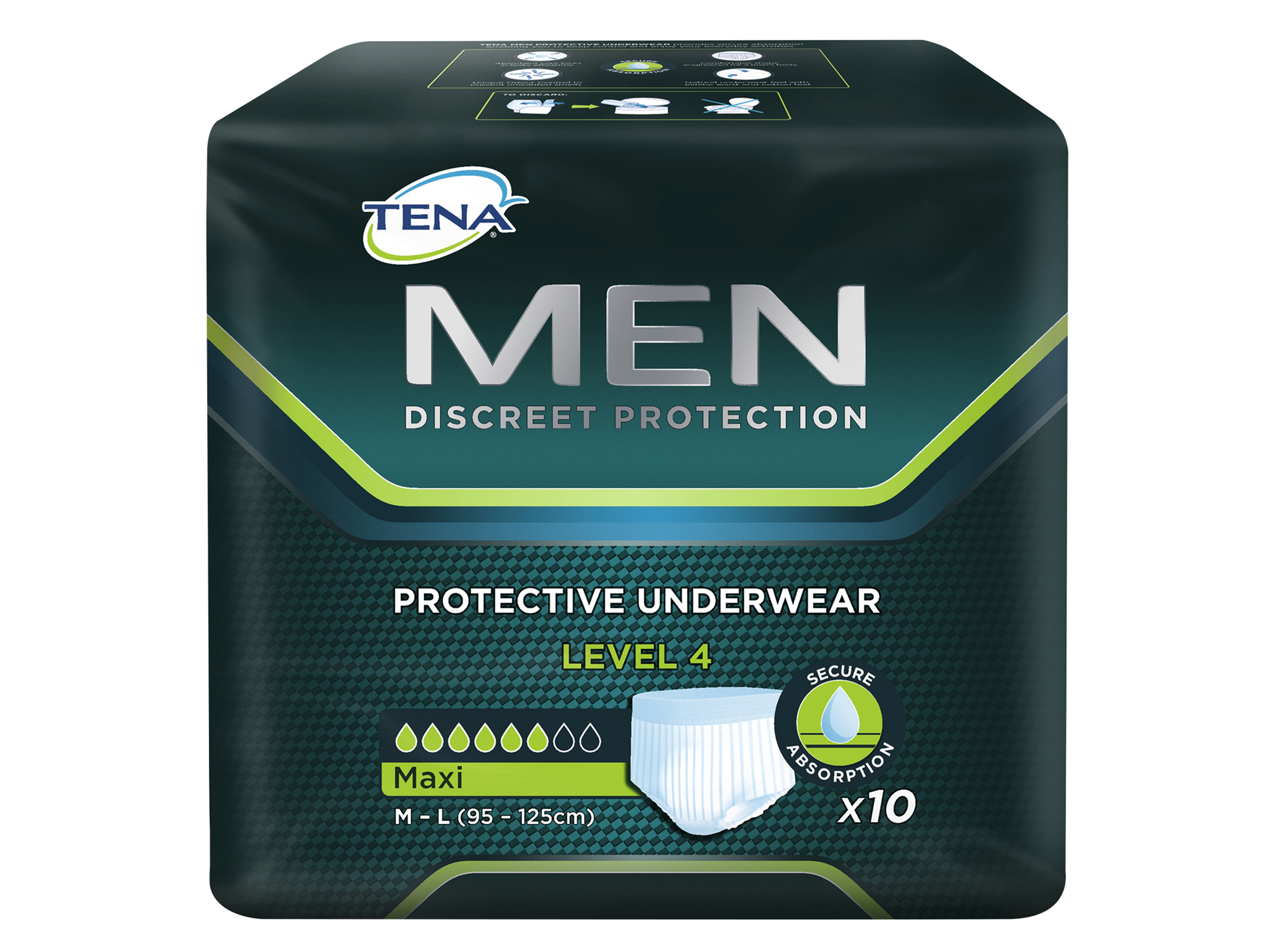Tena Tena MEN Level 4, 10 stk - Alt av bind og bleier - Farmasiet.no