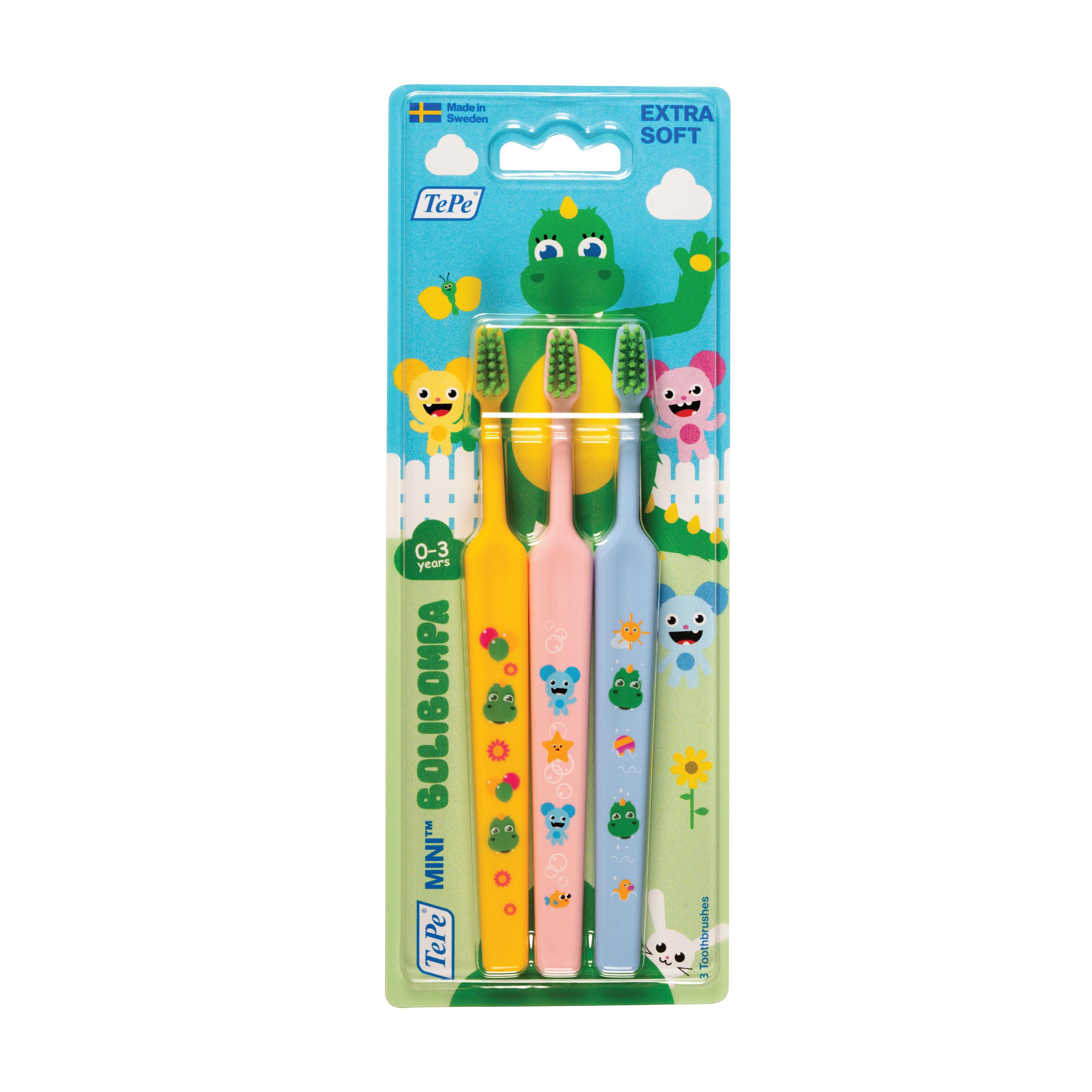 TePe Mini™ Bolibompa Extra Soft Tannbørste, 3 stk. - Tannbørster ...