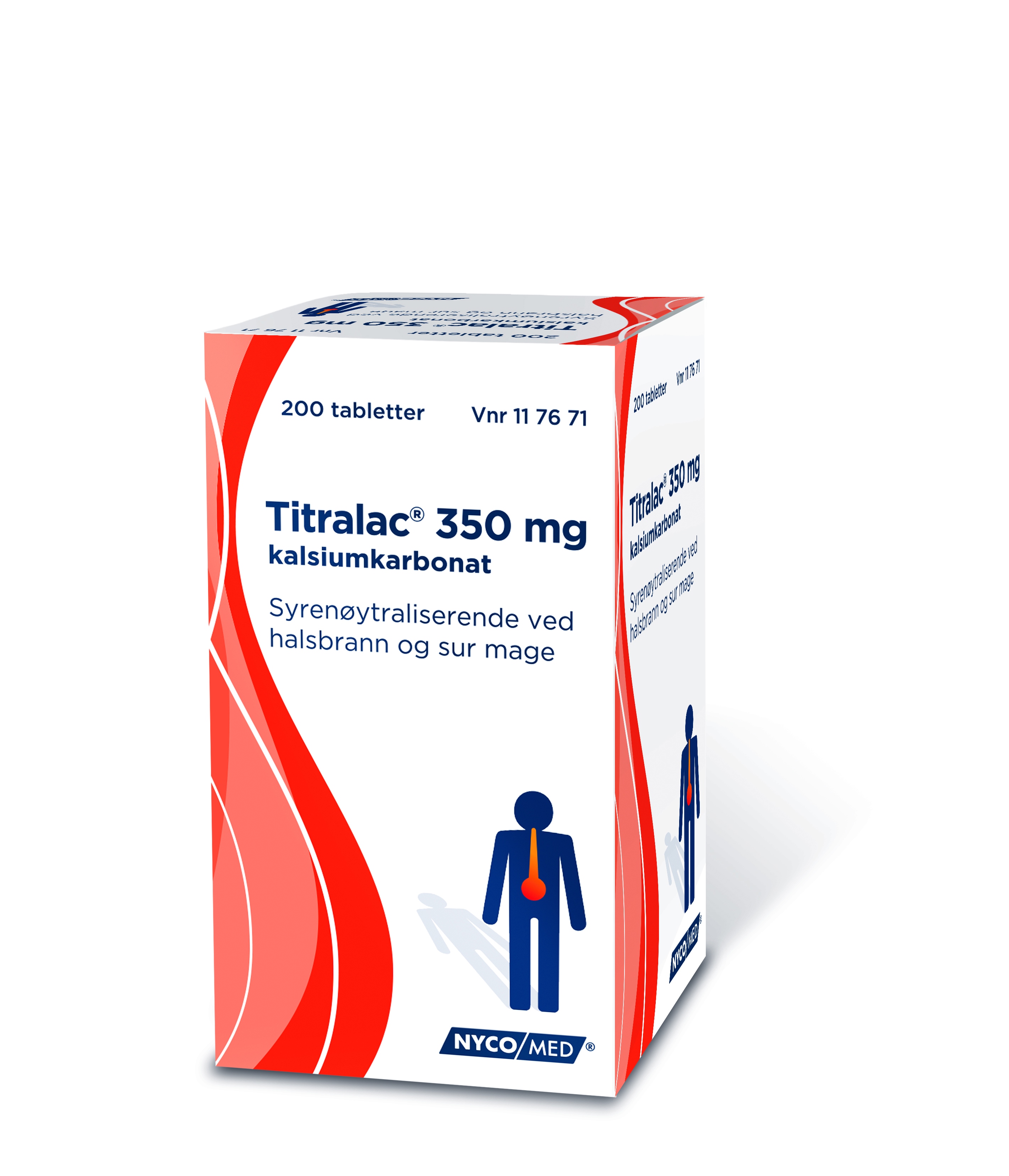Titralac Tabletter 350mg, 200 stk. - Halsbrann og syreplager - Farmasiet.no
