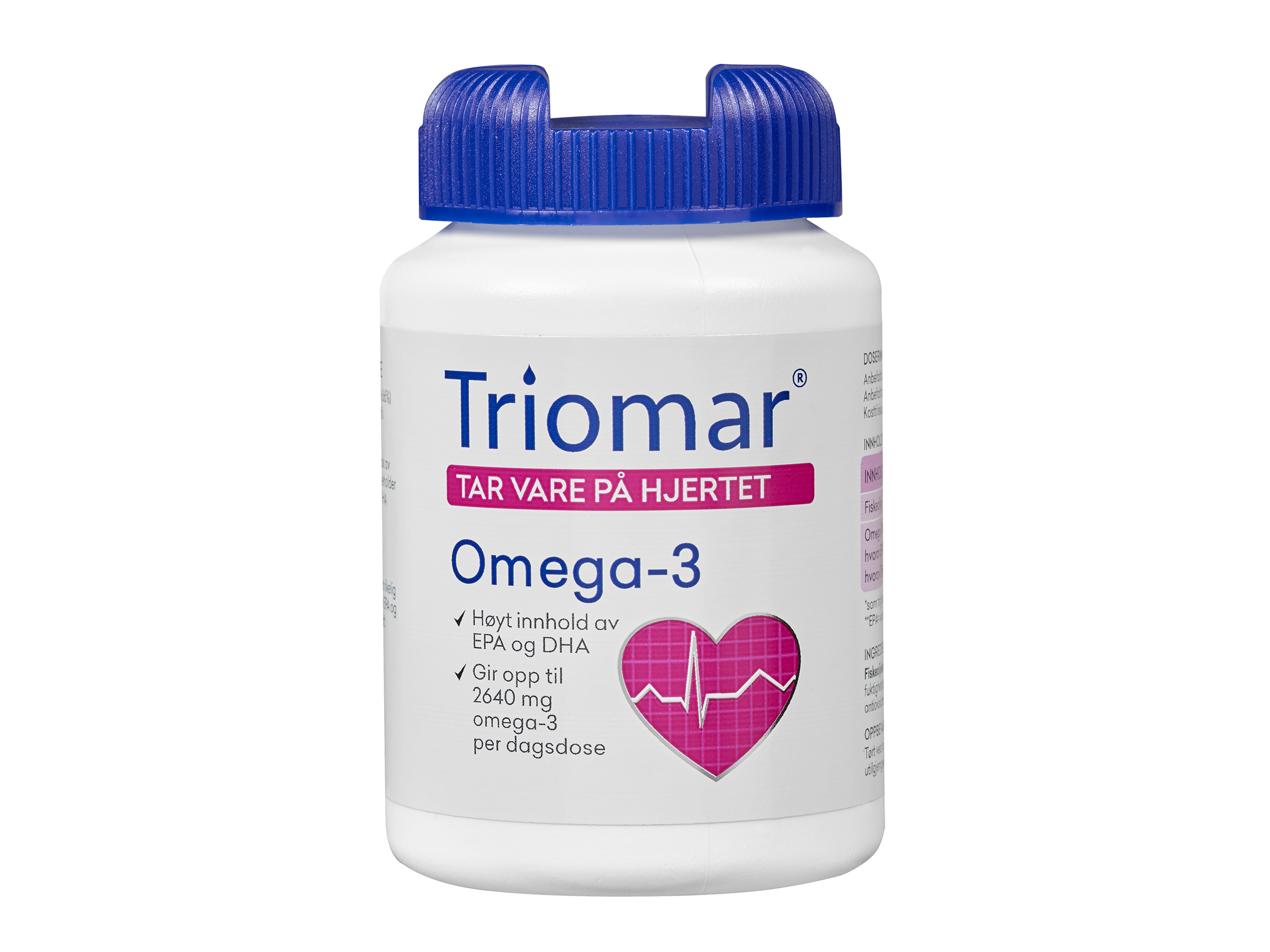 Triomar Hjerte Omega-3 Kapsler, 90 stk. - Tran og omegaprodukter ...