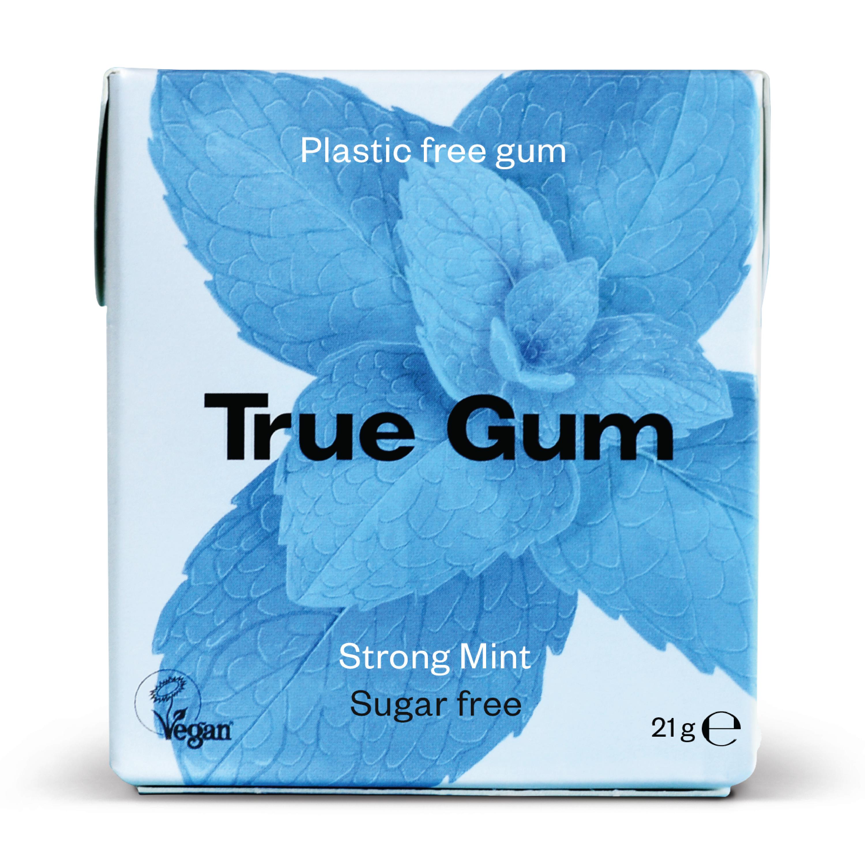 True Gum Tyggegummi, Strong Mint, 21 g - Drops og godteri - Farmasiet.no