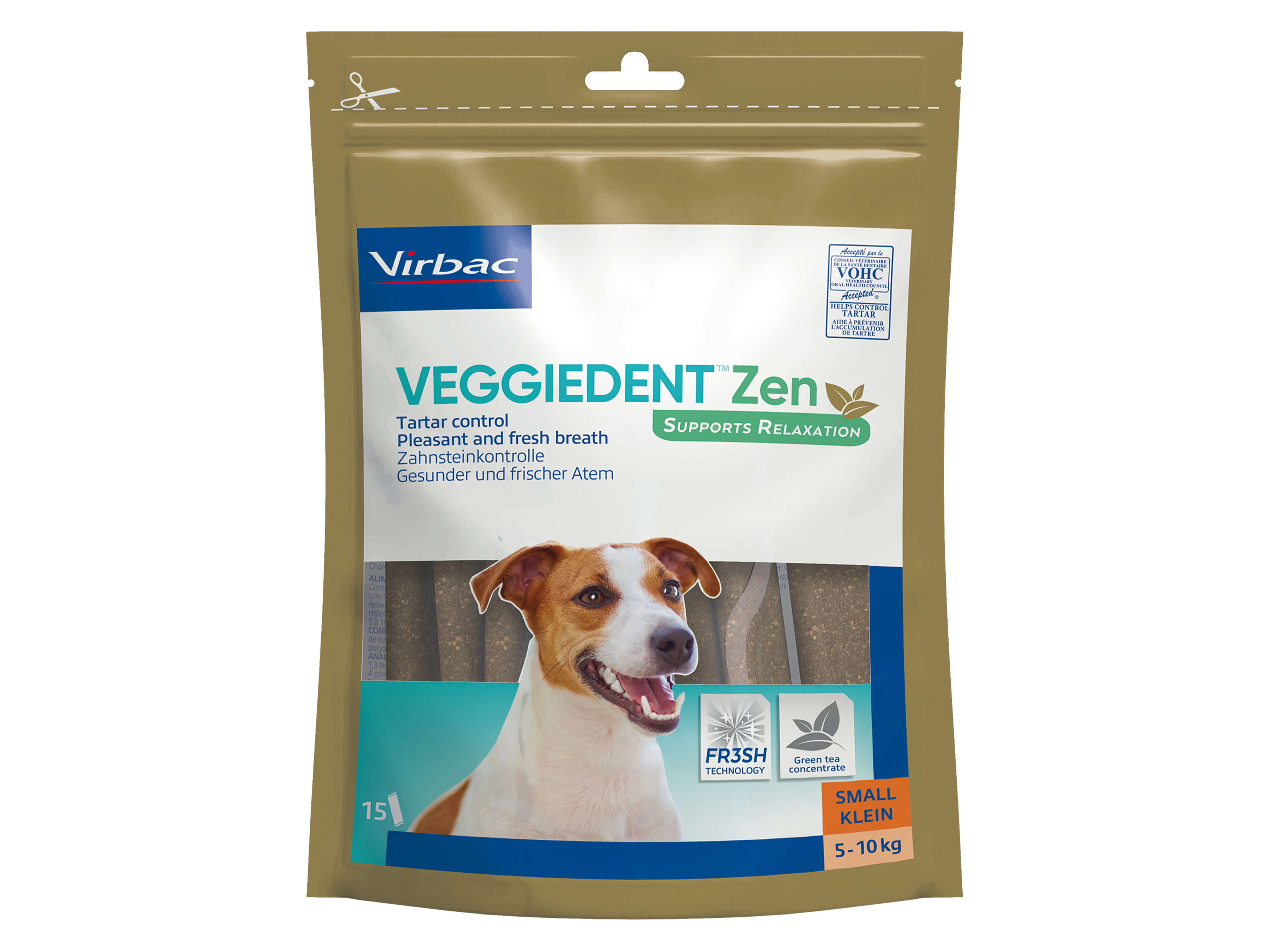 Virbac VeggieDent Zen, Small, 15 stk. - Dyrepleie - Farmasiet.no