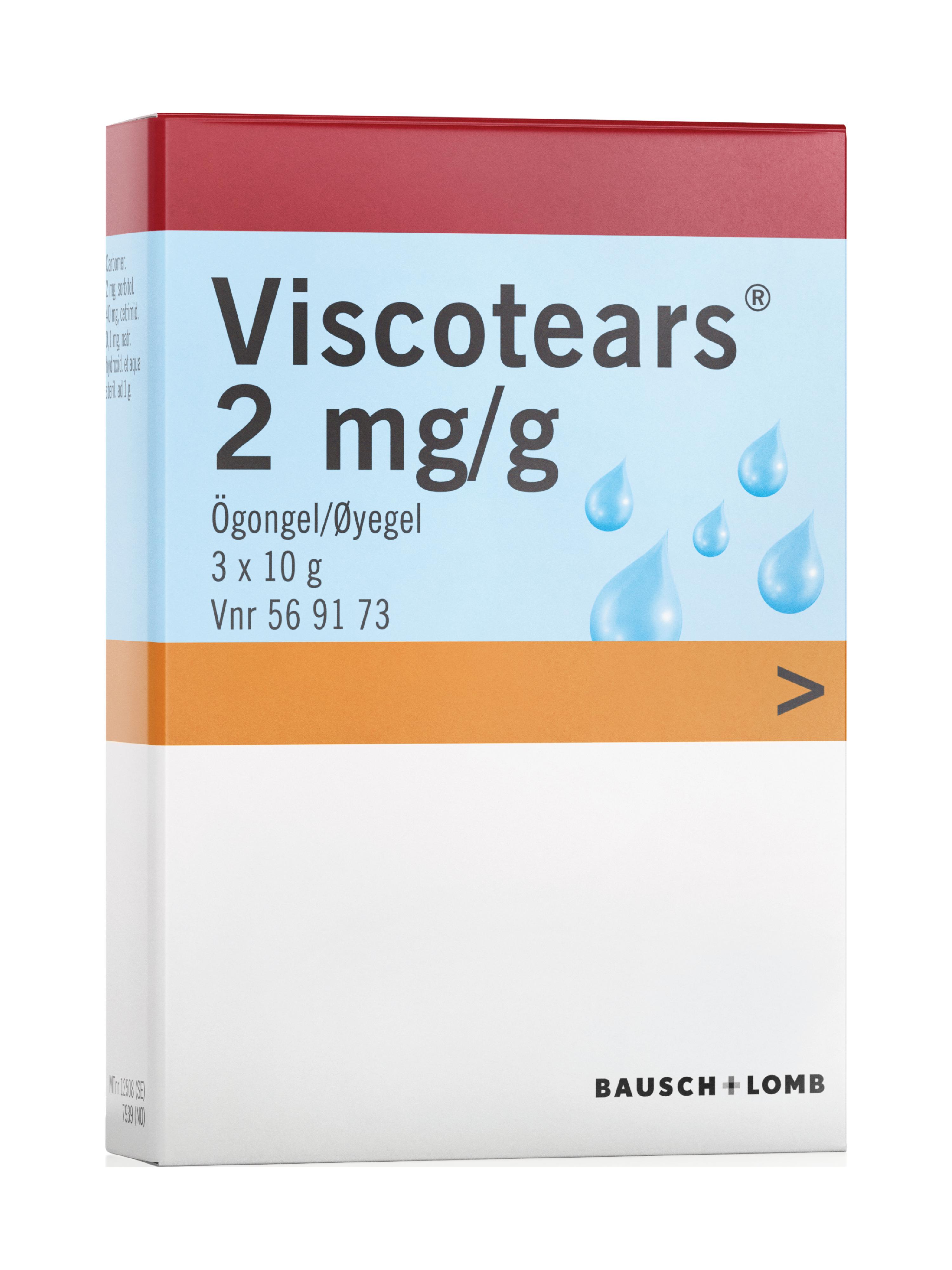 Viscotears Øyegel, 3 x 10 g. - Tørre øyne - Farmasiet.no