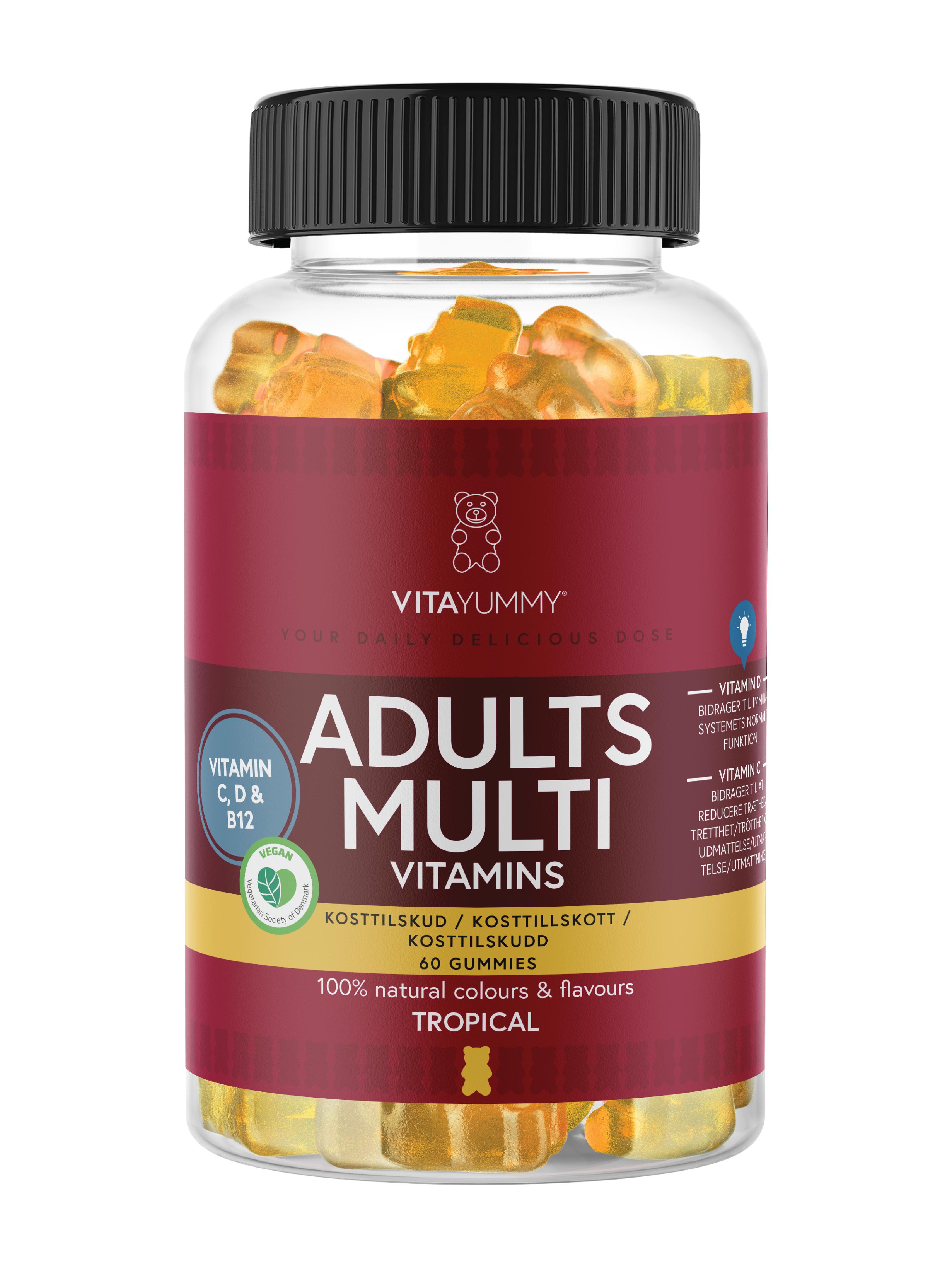 VitaYummy Adults Multi Vitamins, Tropisk, 60 stk. - Vitaminer og ...