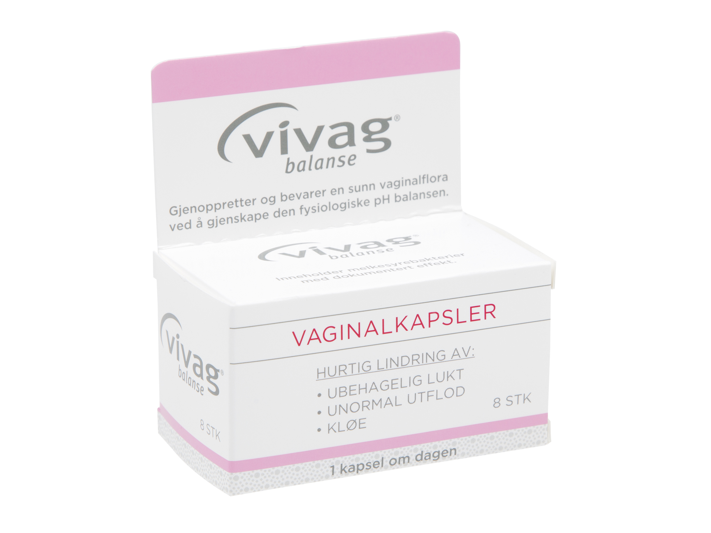 Vivag Balanse Vaginalkapsler, 8 stk - Irritasjon, kløe og sopp ...
