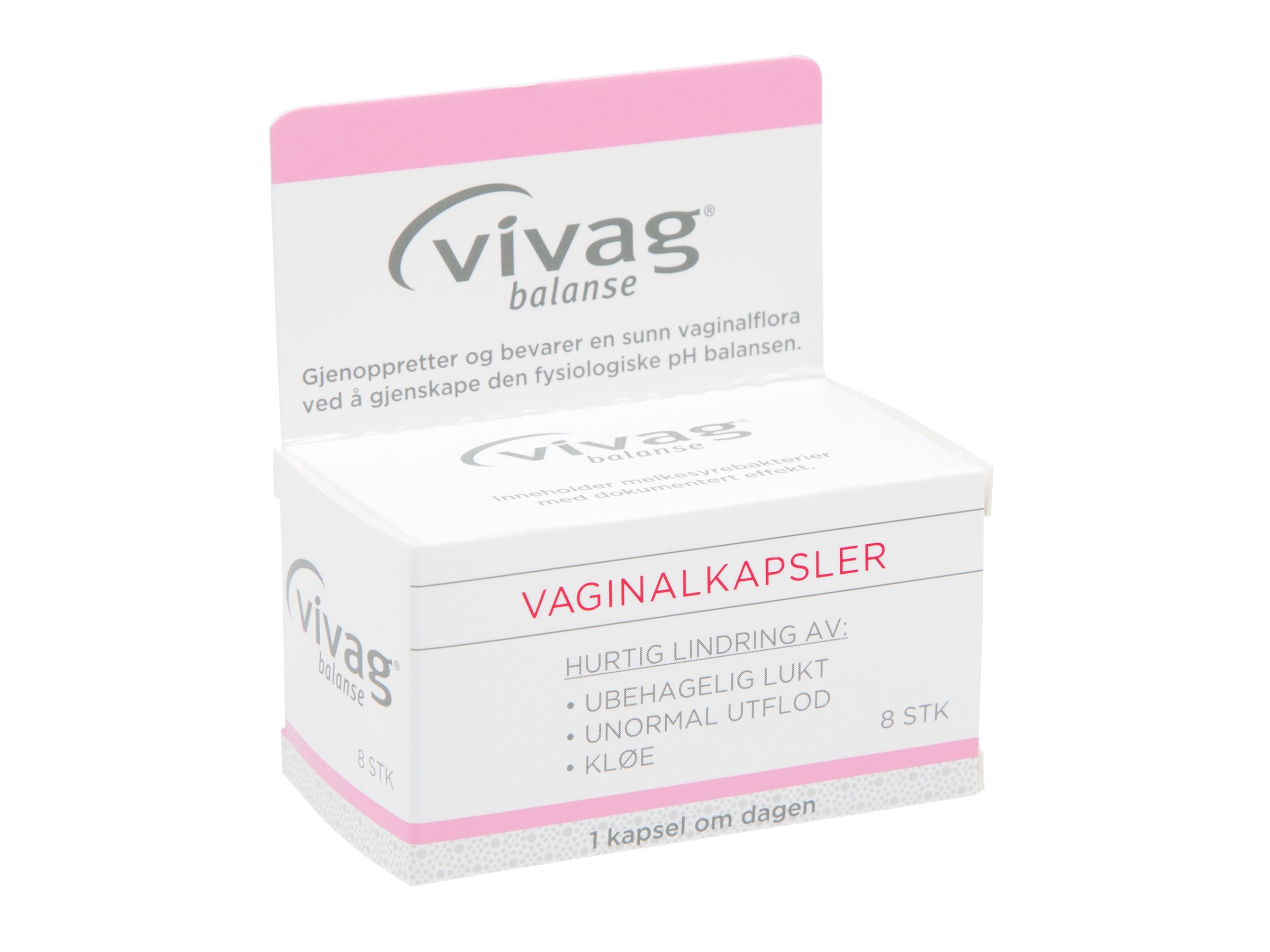 Vivag Balanse Vaginalkapsler, 8 stk - Irritasjon, kløe og sopp ...