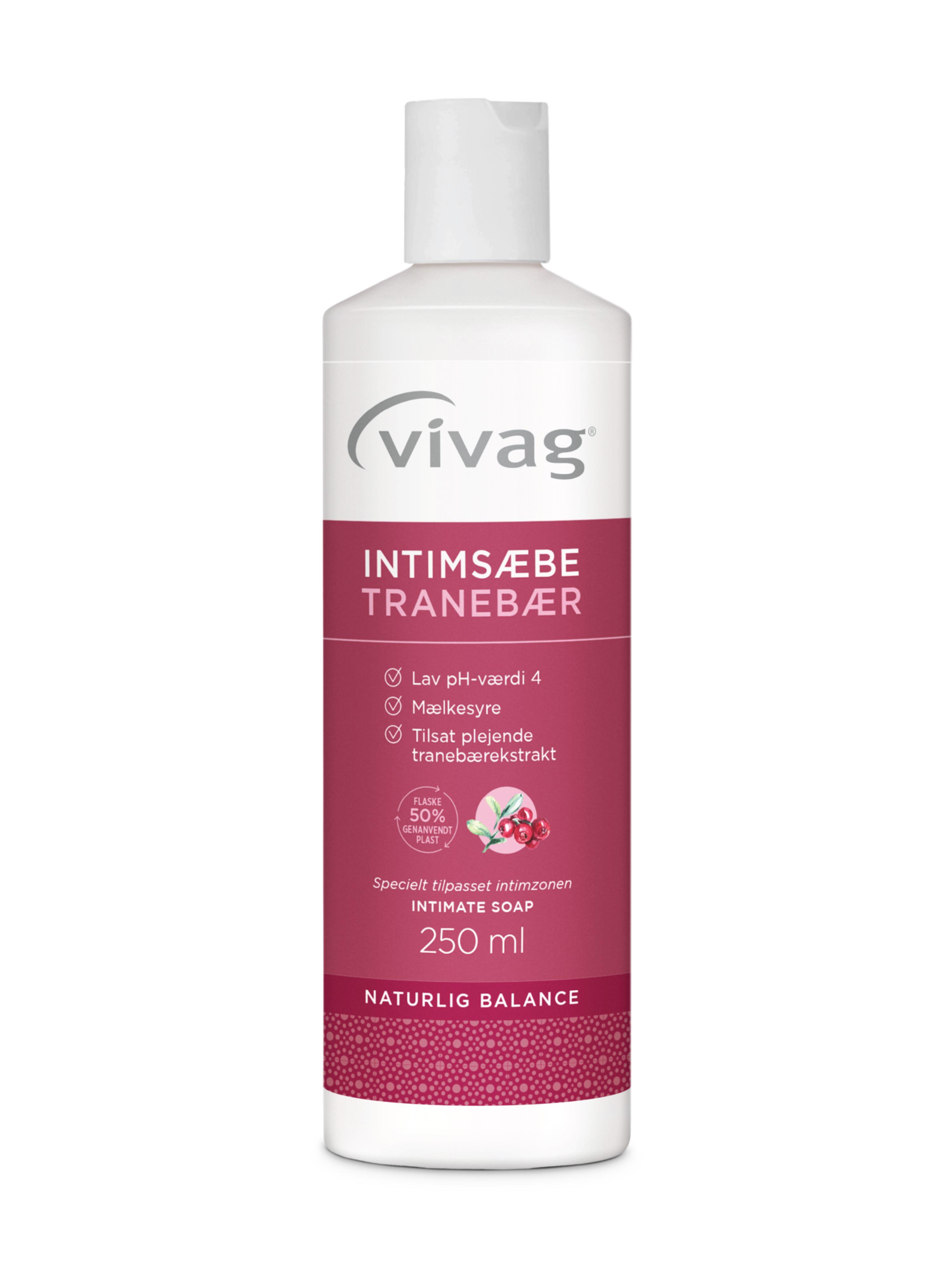 Vivag Intimsåpe Tranebær, 250 ml - Intimpleie - Farmasiet.no