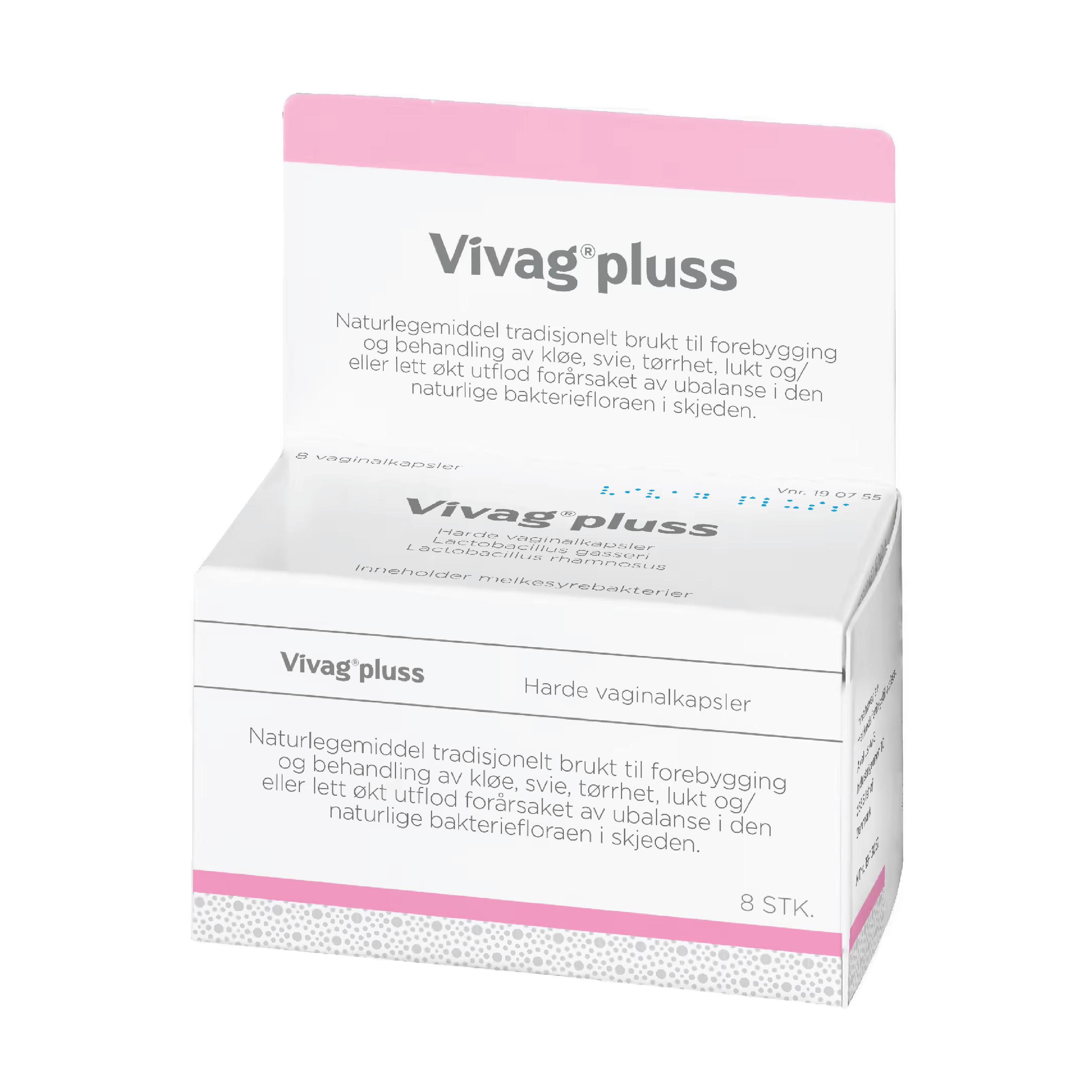 Vivag Pluss Vaginalkapsler, 8 stk. - Irritasjon, kløe og sopp ...