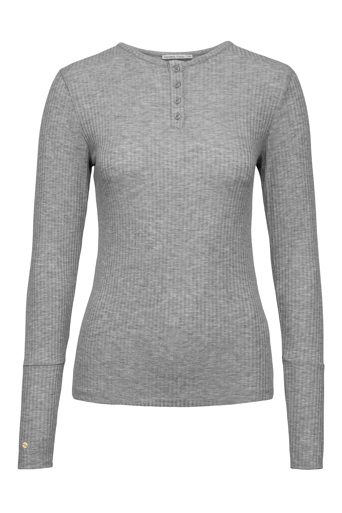 Vendela Wear Iku Rib Top, Grey Melange, 1 stk. - Klær - Farmasiet.no